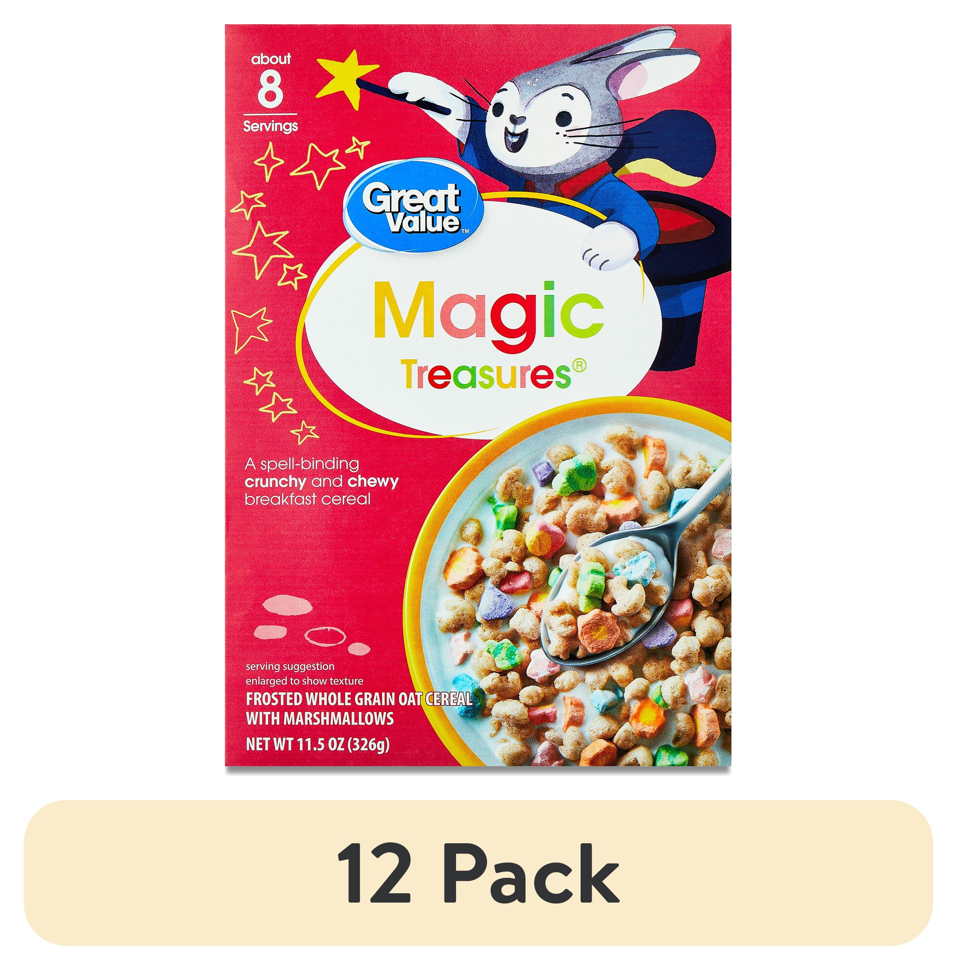 (12 pack) Great Value Magic Treasures Whole Grain Oat with Marshmallow Breakfast Cereal, 11.5 oz ...