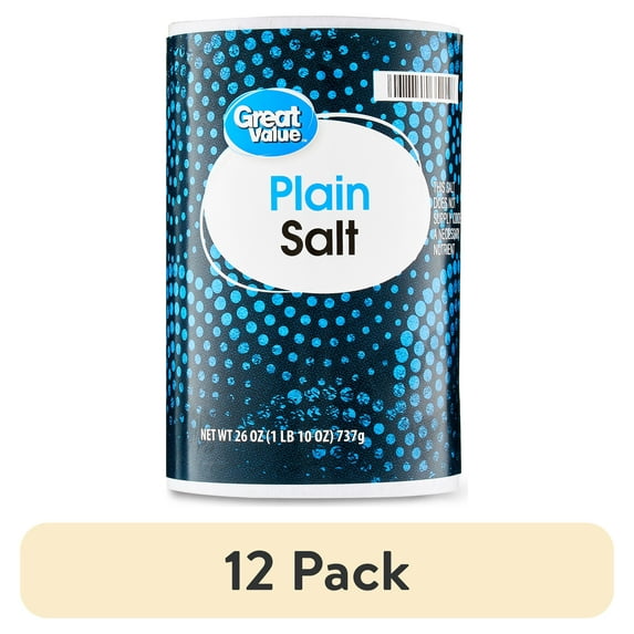 (12 pack) Great Value Plain Salt, 26 oz - Walmart.com