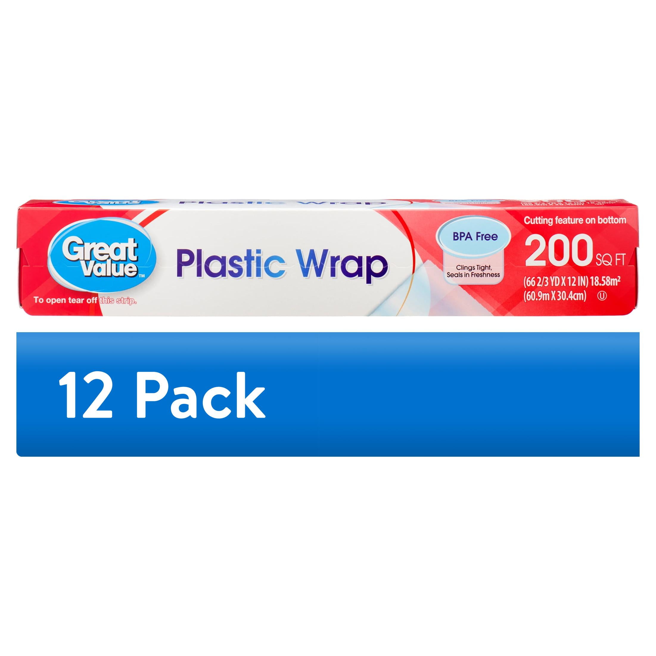 (1 pack) Great Value Plastic Wrap, 200 Sq ft - Walmart.com
