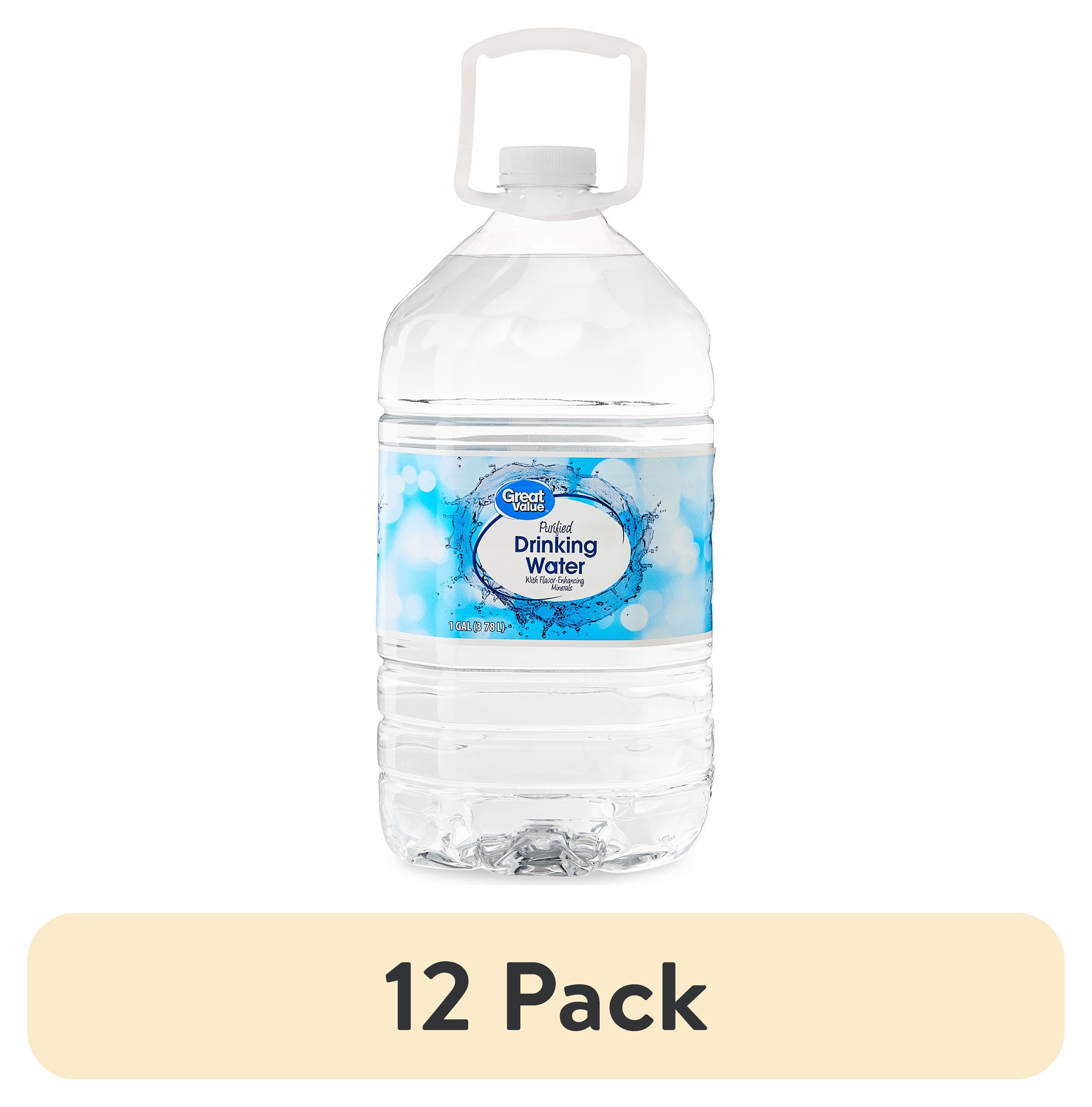 (12 pack) Great Value Purified Drinking Water, 1 Gallon - Walmart.com