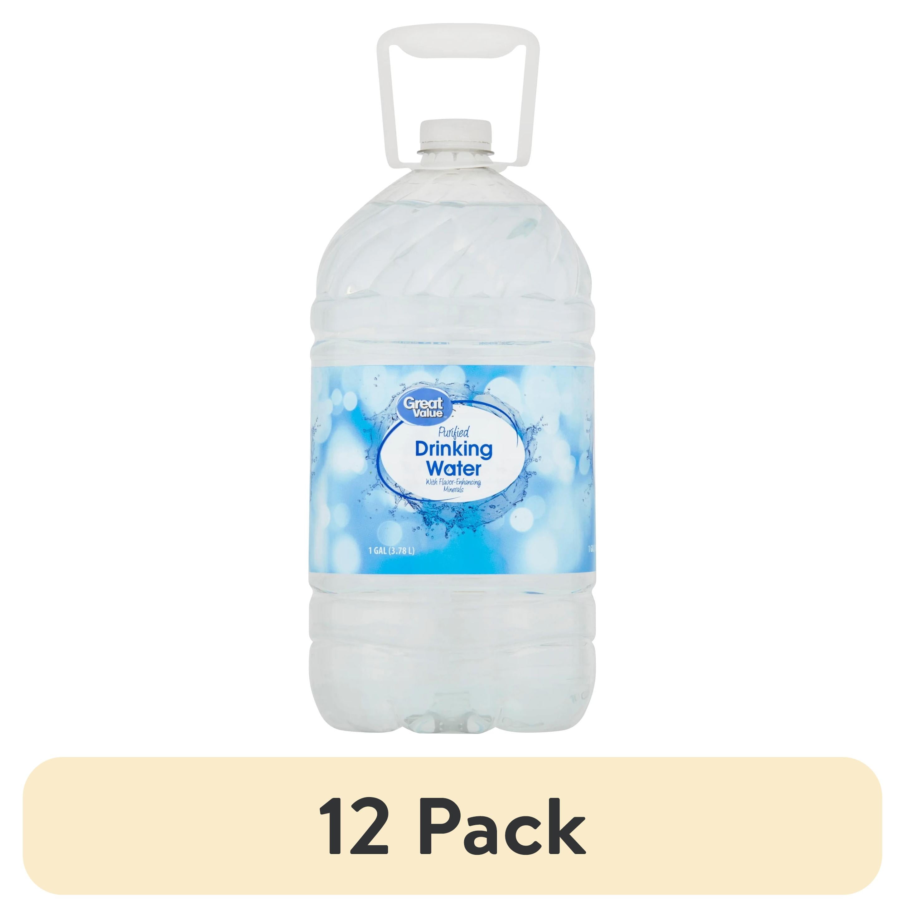 (12 pack) Great Value Purified Drinking Water, 1 Gallon - Walmart.com