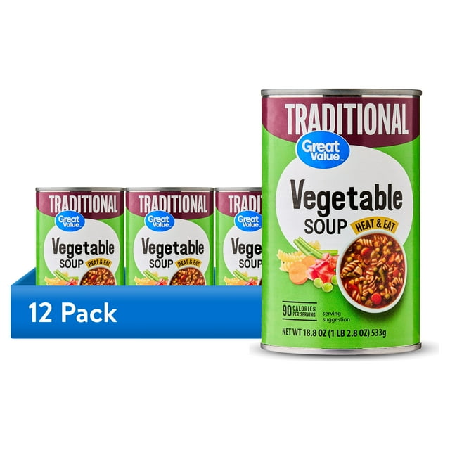 (1 pack) Great Value Traditional Vegetable Soup, 18.8 oz Can - Walmart.com