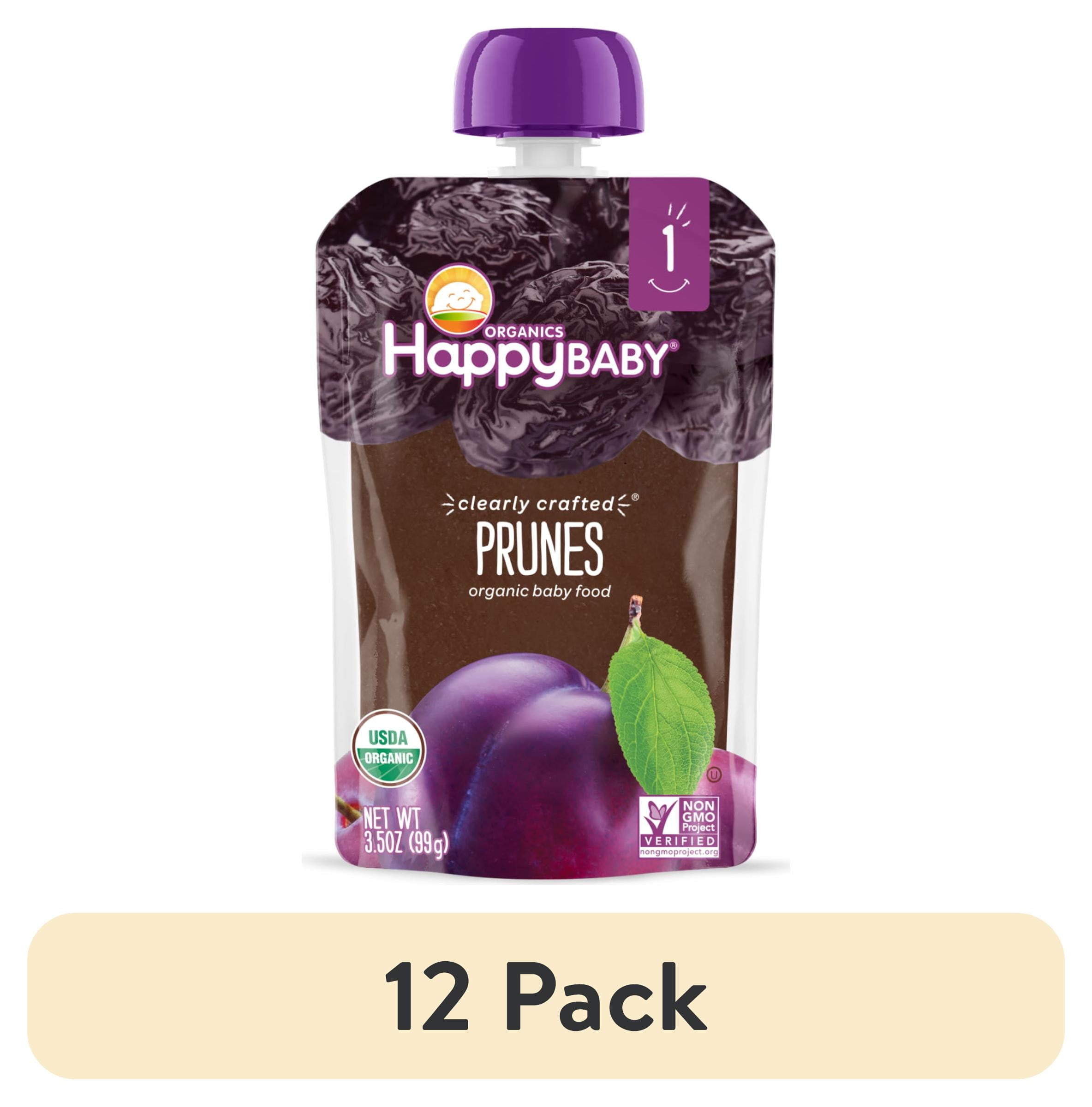 (12 pack) Happy Baby Organics Clearly Crafted, Stage 1 Prunes Organic ...