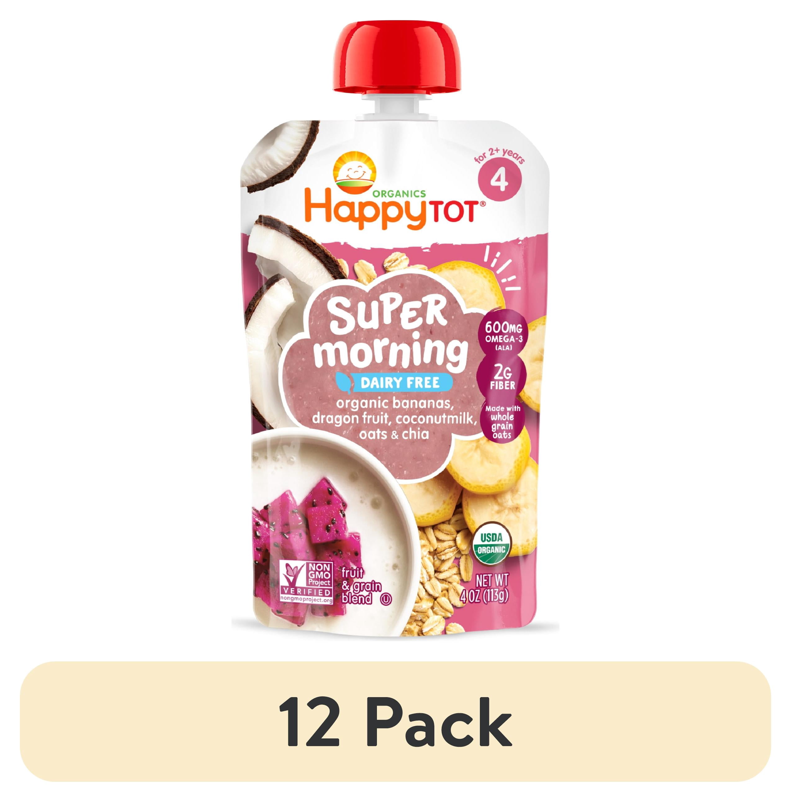 (12 pack) Happy Tot Organics Super Morning Stage 4, Apple Cinnamon ...