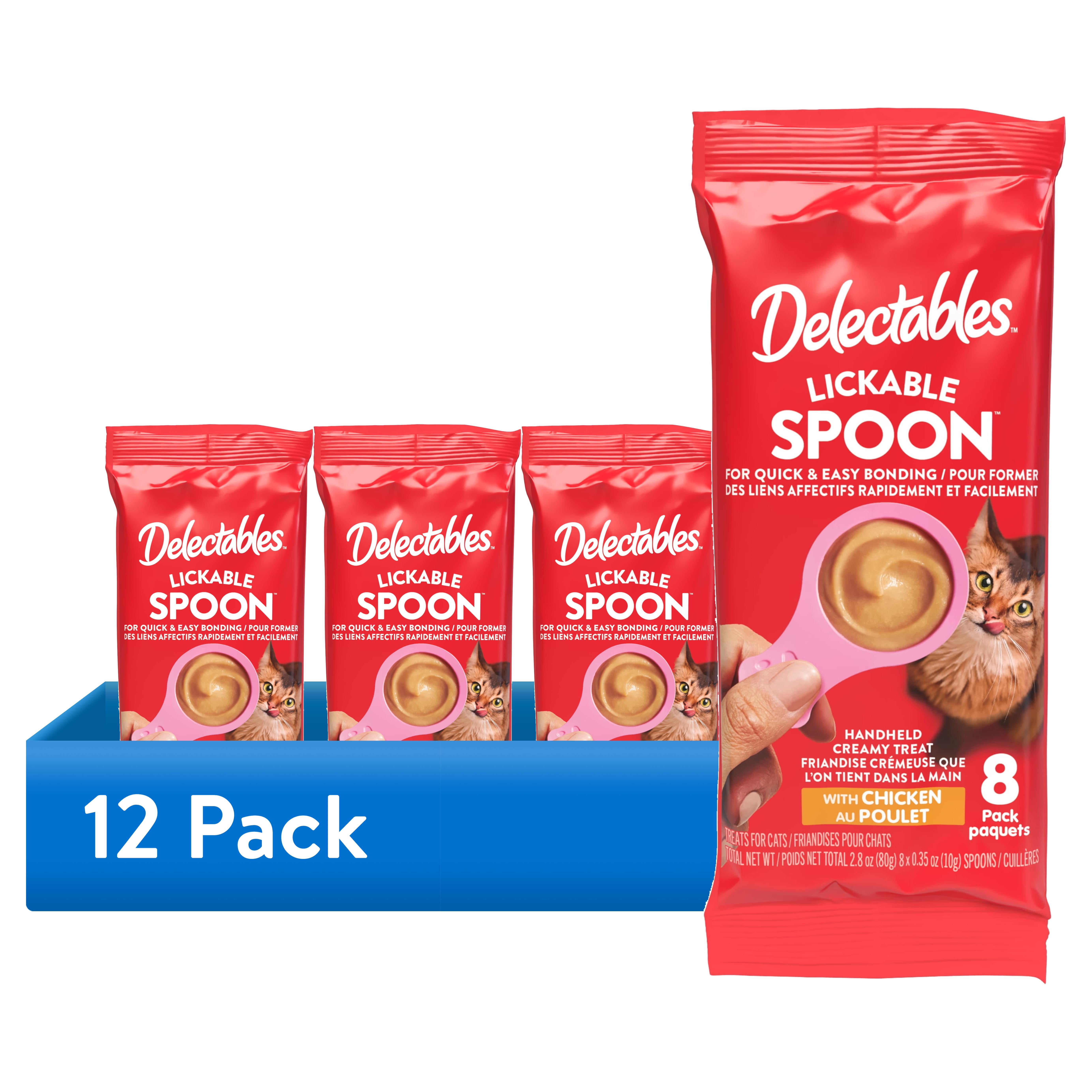 (12 pack) Hartz Delectables Lickable Spoon, Interactive Wet Cat Treats ...