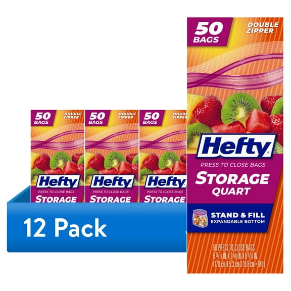 Ziploc Half Gallon Zipper Storage Freezer Bags, 144 Count in 4 Boxes ...