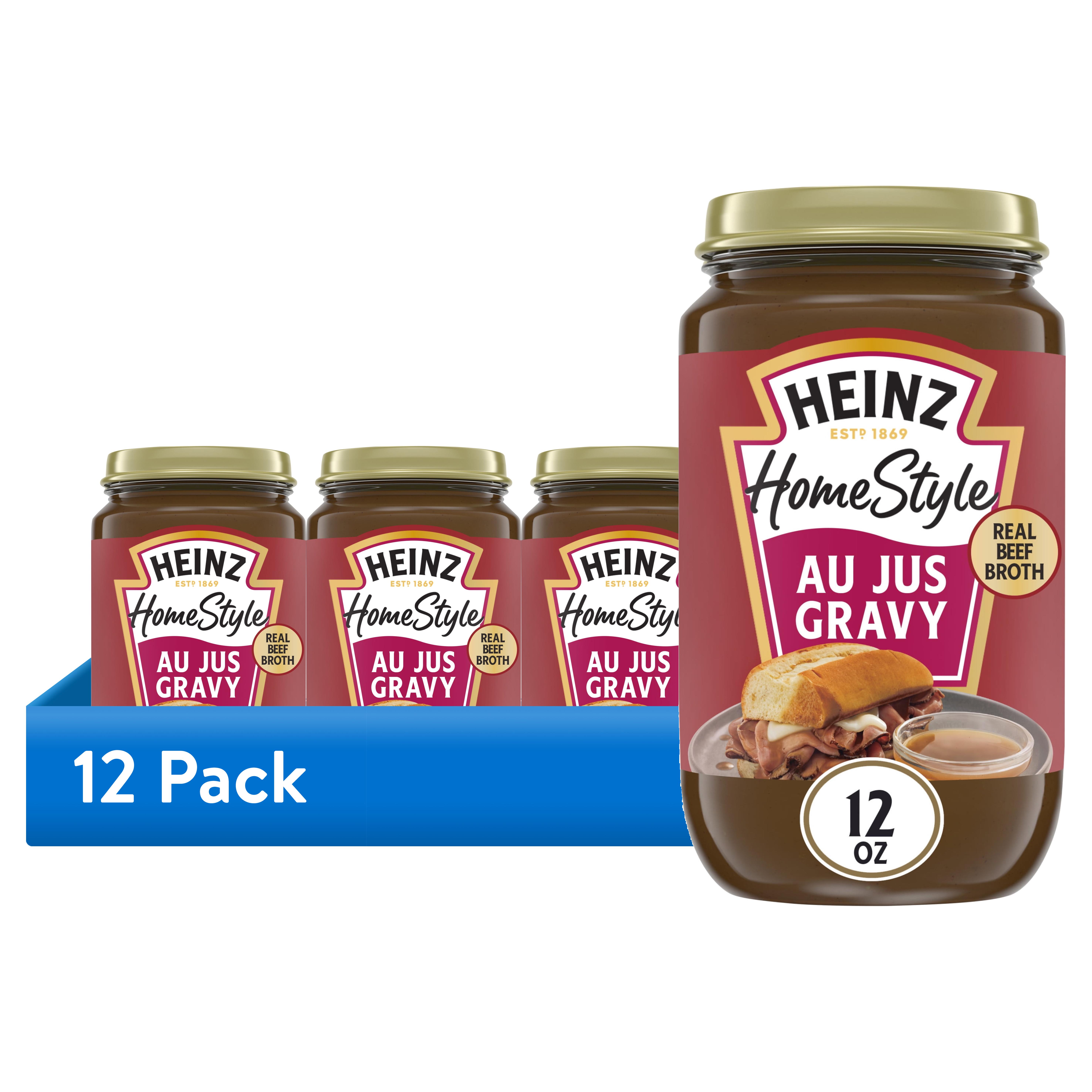 (12 pack) Heinz HomeStyle Au Jus Gravy, 12 oz Jar - Walmart.com