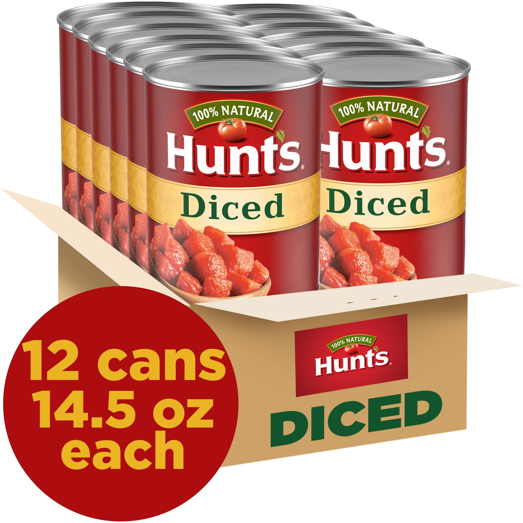 (12 pack) Hunt’s Diced Tomatoes, Perfect for Chili & Soups, 14.5 oz ...
