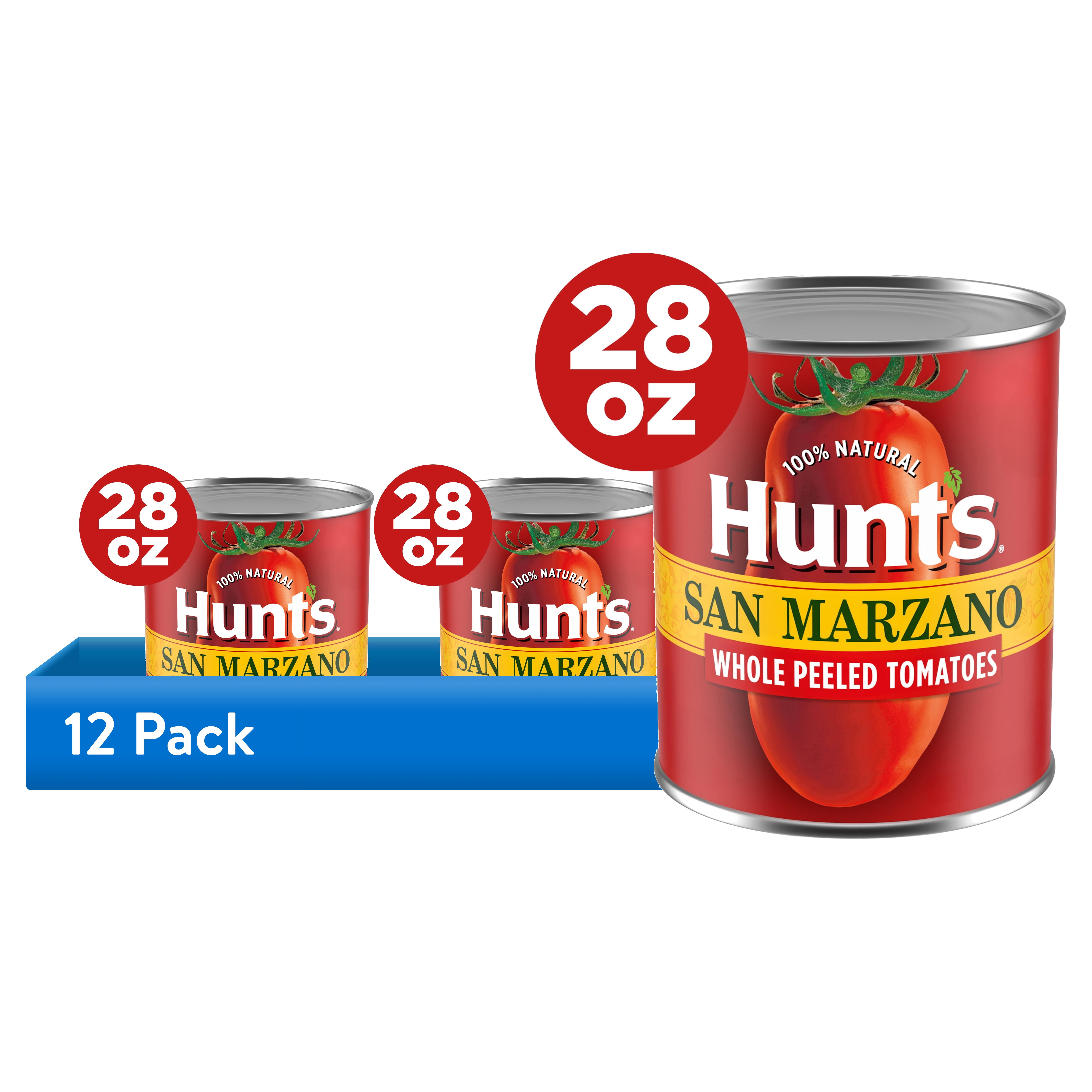 (12 pack) Hunt’s San Marzano Style Whole Peeled Tomatoes, Perfect for ...