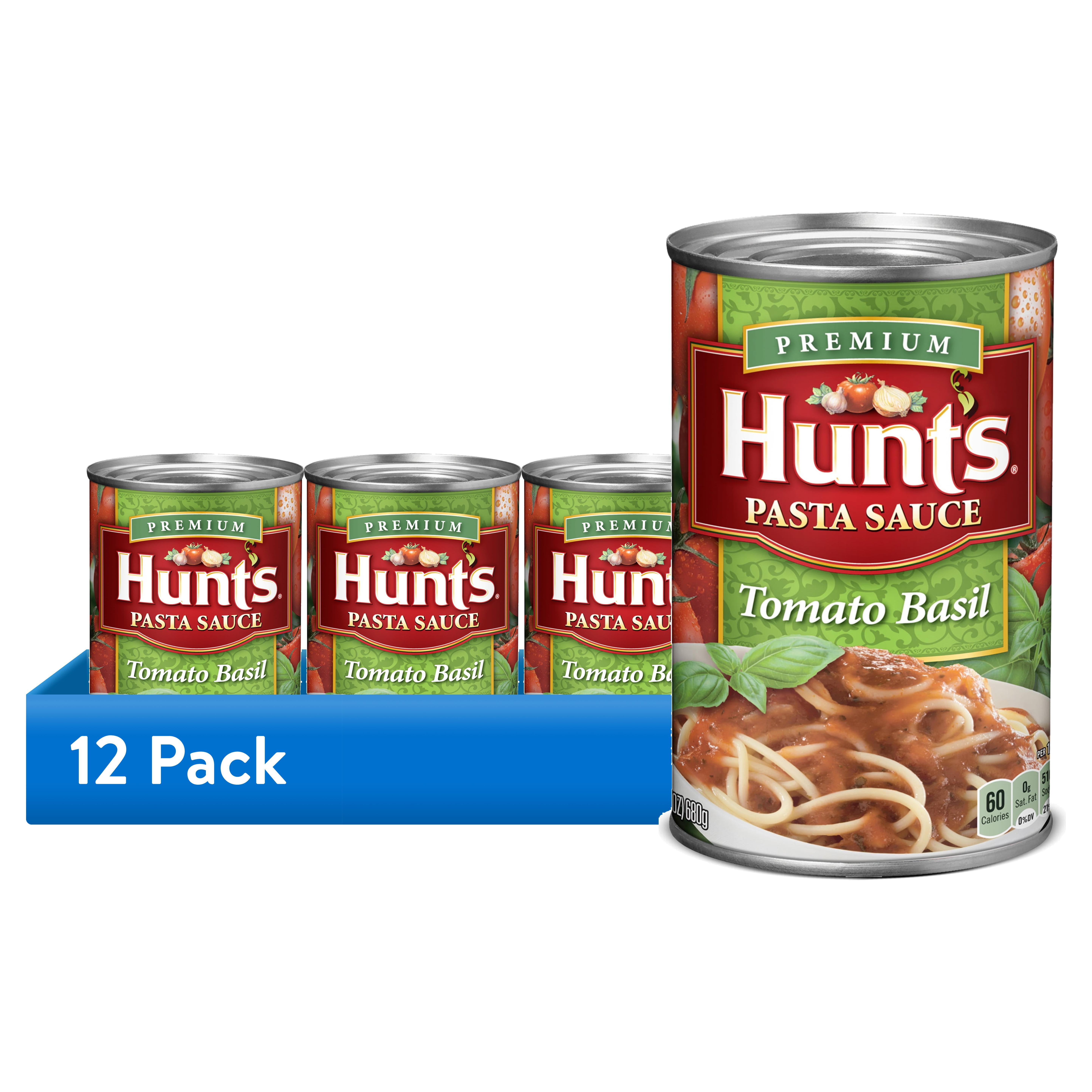(12 pack) Hunt's Tomato Basil Pasta Sauce, 24 oz Can - Walmart.com
