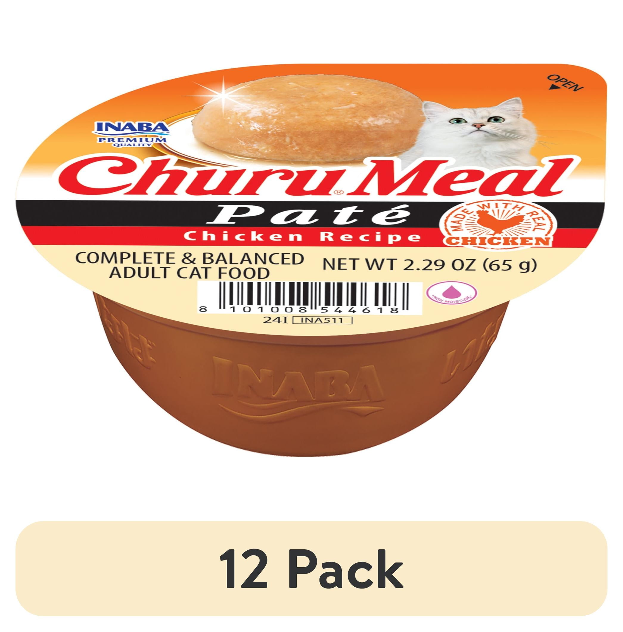 (12 pack) INABA Churu Meal Paté Adult Wet Cat Food, 2.29 oz cup ...