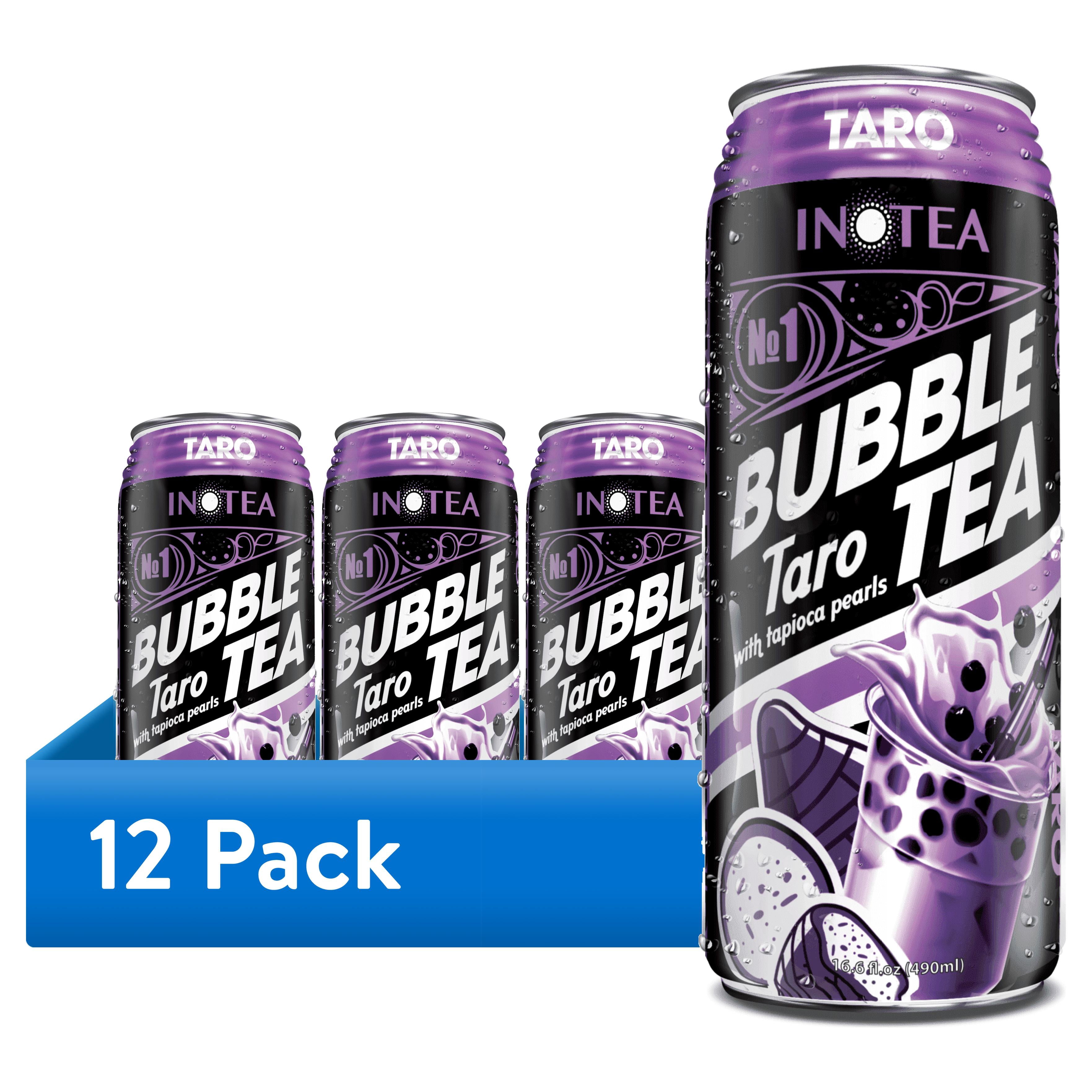 (12 pack) INOTEA Taro Bubble Tea, Taiwanese Boba Pearls, Caffeinated ...
