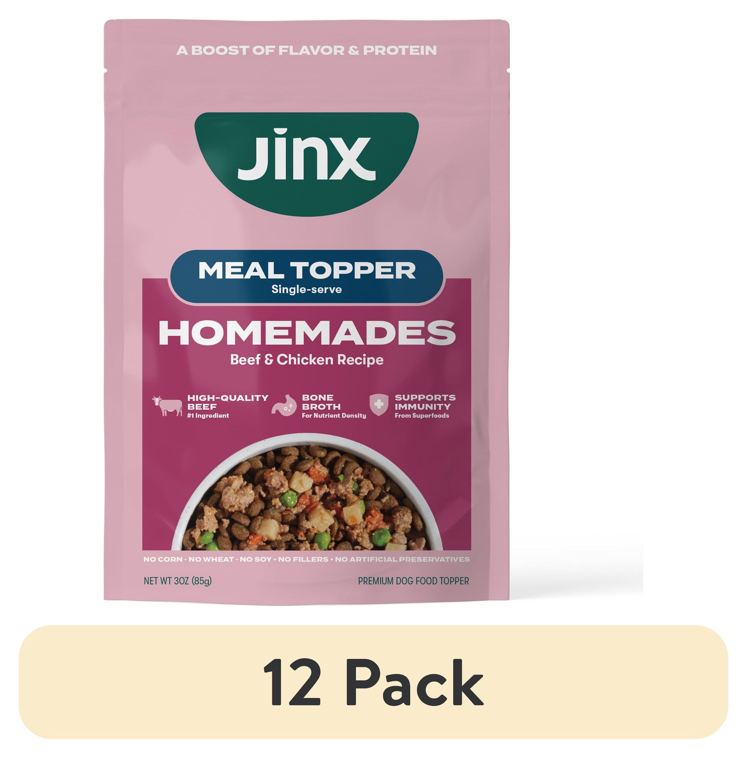 (12 pack) Jinx Homemades Chicken & Beef Topper,3oz.Pouch - Walmart.com