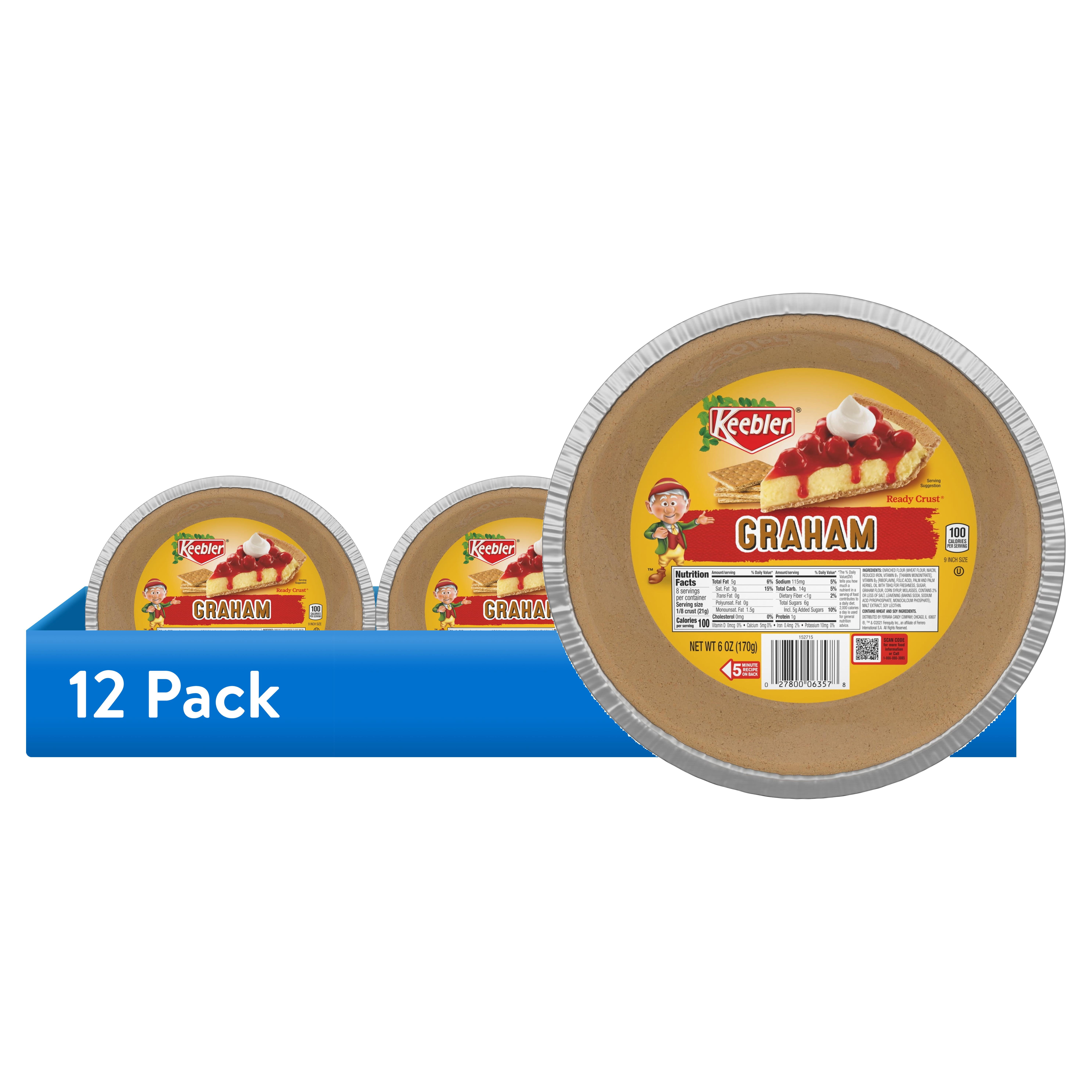 (12 pack) Keebler Ready Crust 9-Inch Graham Cracker Pie Crust, Premade ...