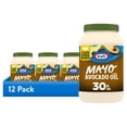 (12 pack) Kraft Mayo with Avocado Oil Reduced Fat Mayonnaise, 30 fl oz ...