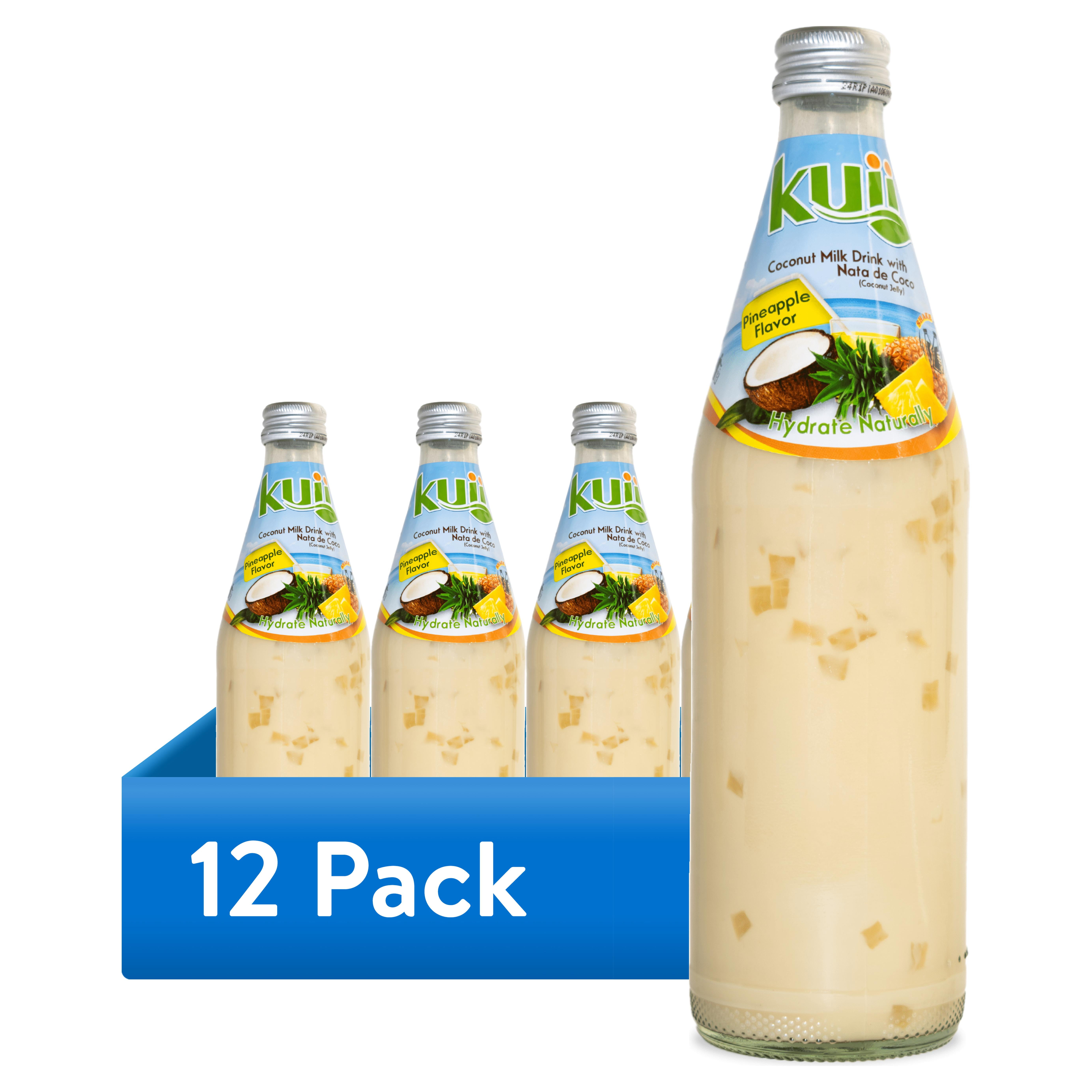 (12 pack) Kuii Drinks Coconut Milk with Nata de Coco, Pineapple, 485mL ...