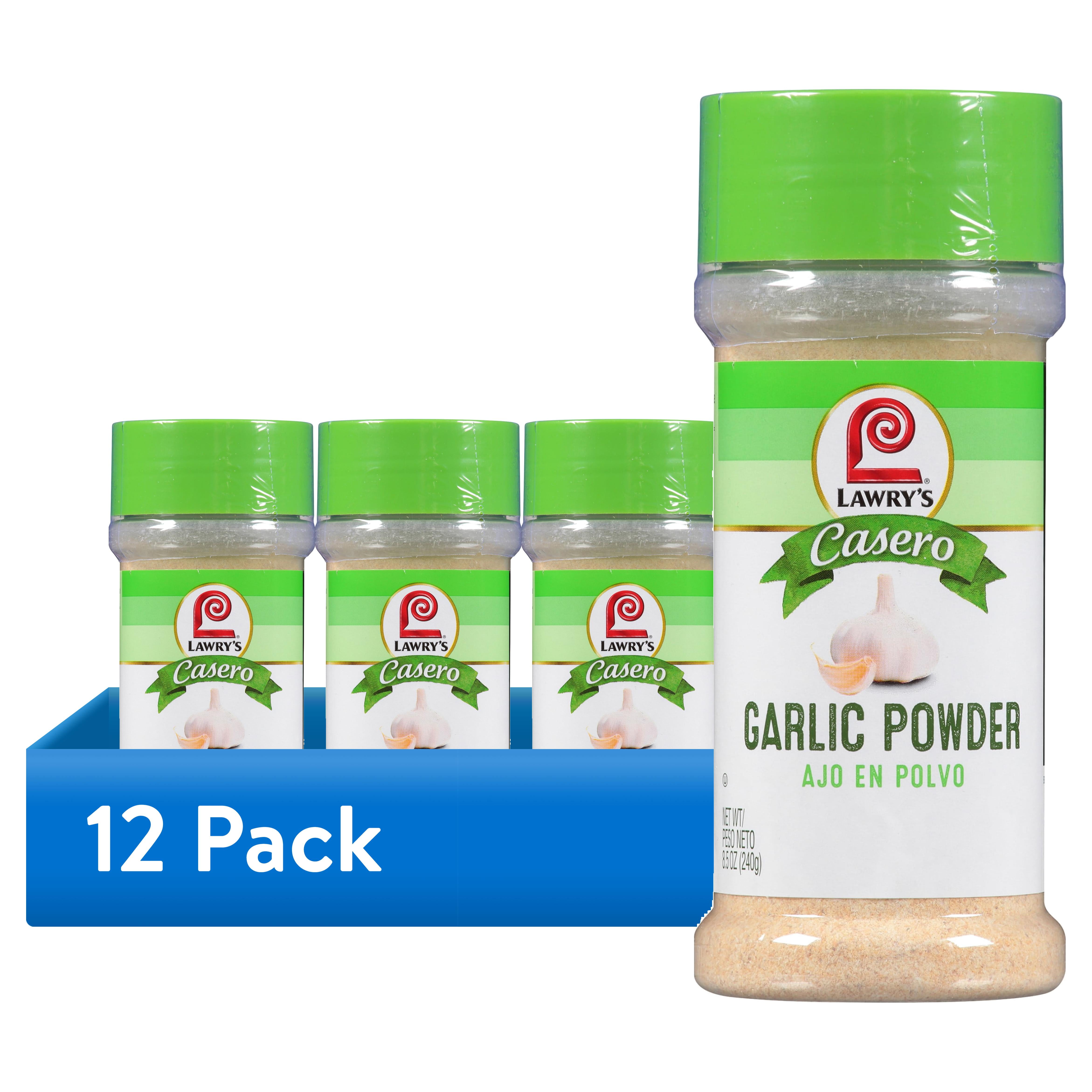 (12 pack) Lawry's Casero Kosher Garlic Powder, 8.5 oz Bottle - Walmart.com