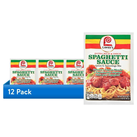 (12 pack) Lawry's Extra Rich & Thick Spaghetti Mix, 1.42 oz Packet ...