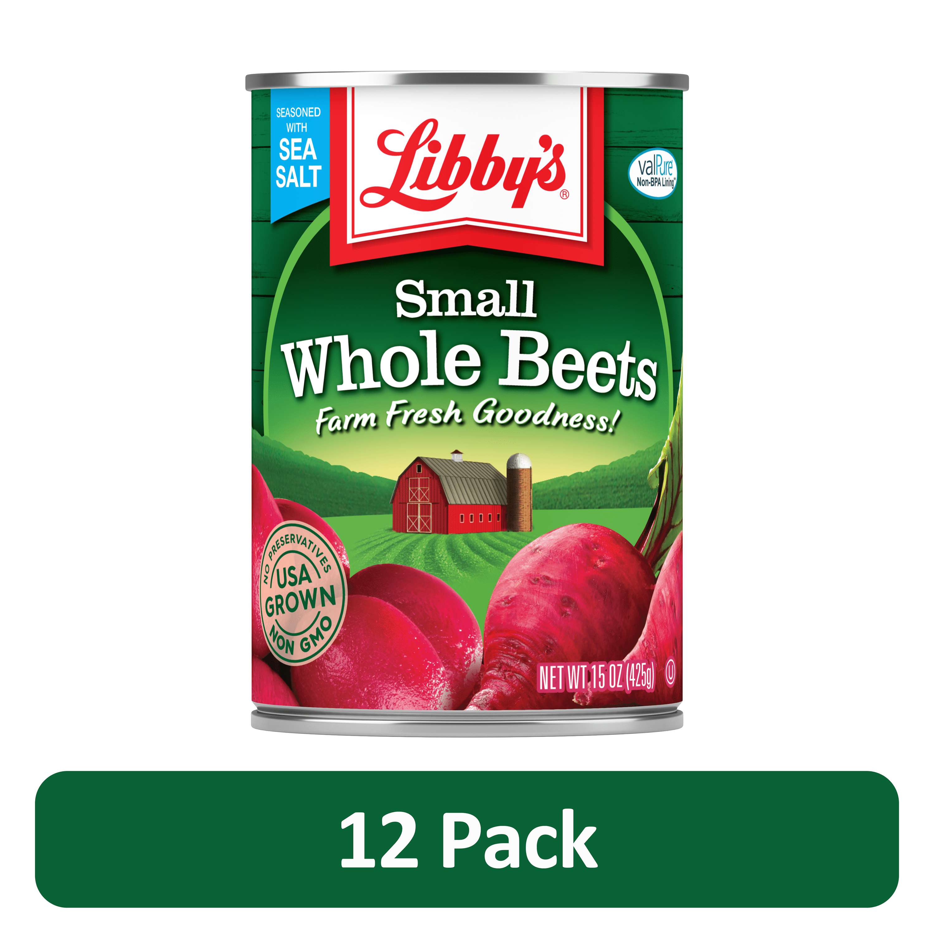 (12 pack) Libby's Canned Whole Beets, 15 oz, Can - Walmart.com