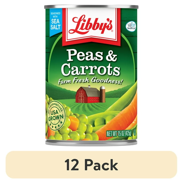 (12 pack) Libby's Peas & Diced Carrots, 15 oz can - Walmart.com
