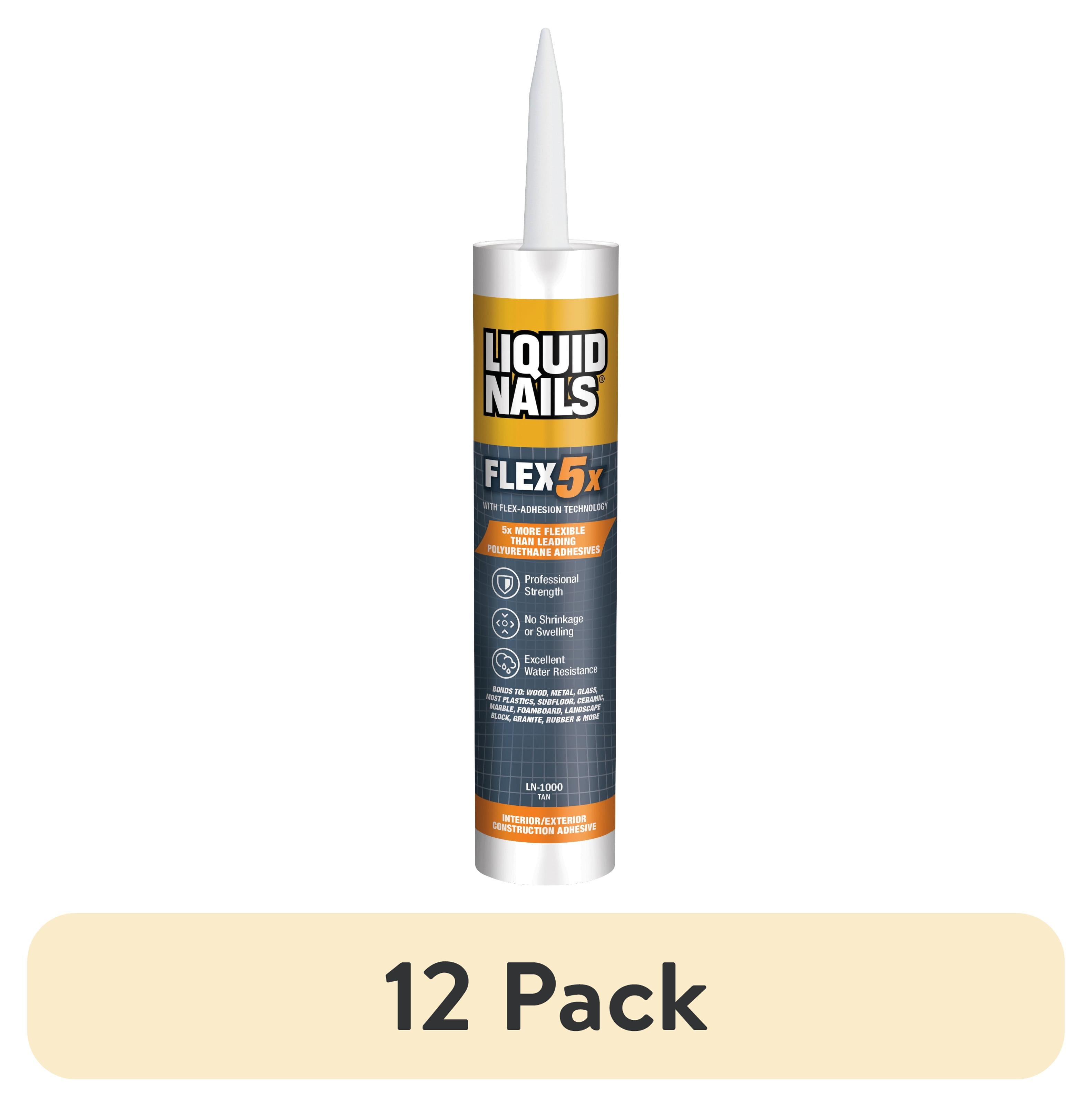 (12 pack) Liquid Nails Flex 5x 10 oz Interior & Exterior Construction ...