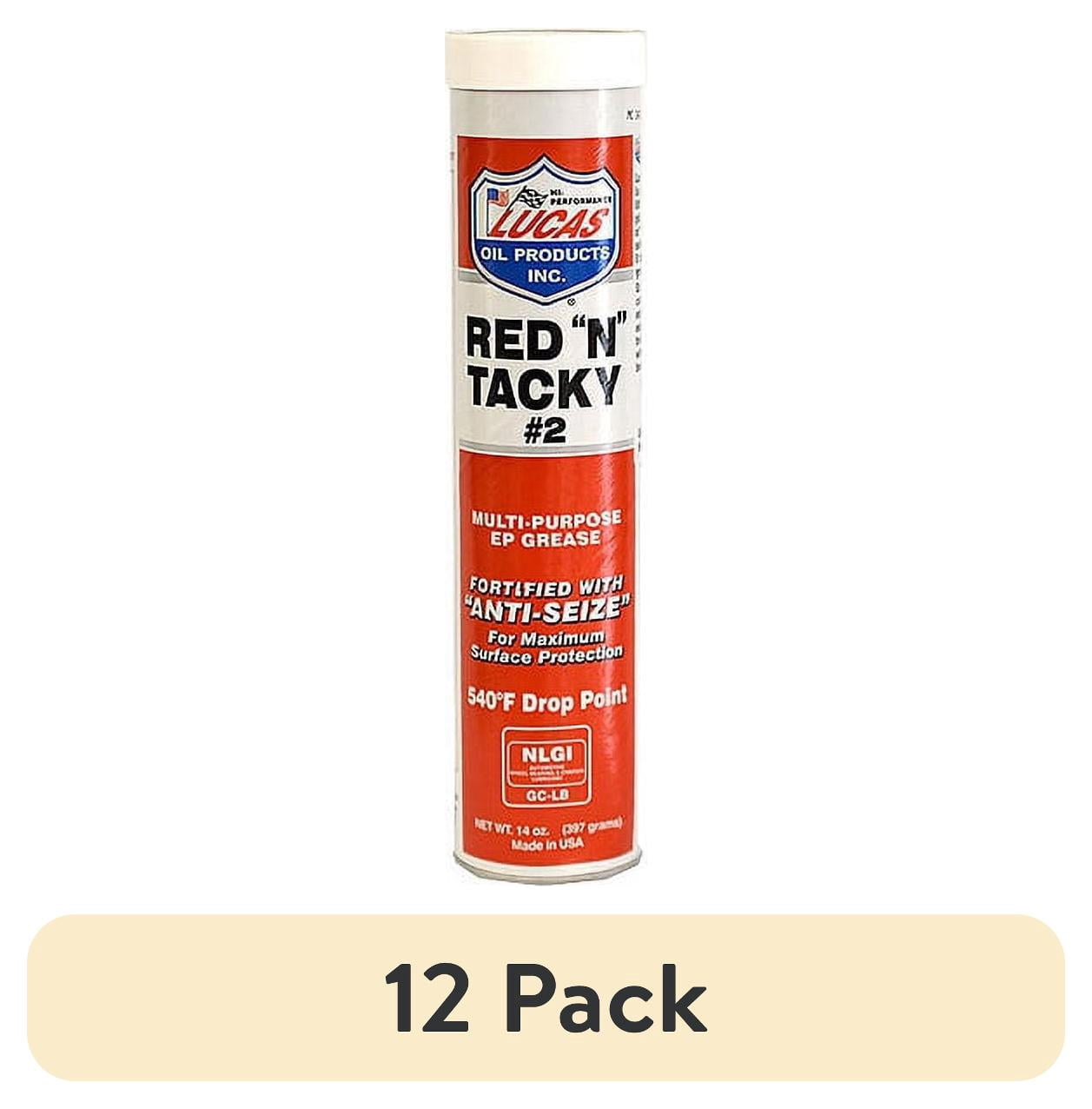 (12 pack) Lucas 10005 Red N Tacky EP Grease Multi-Purpose Lubricant 14 ...