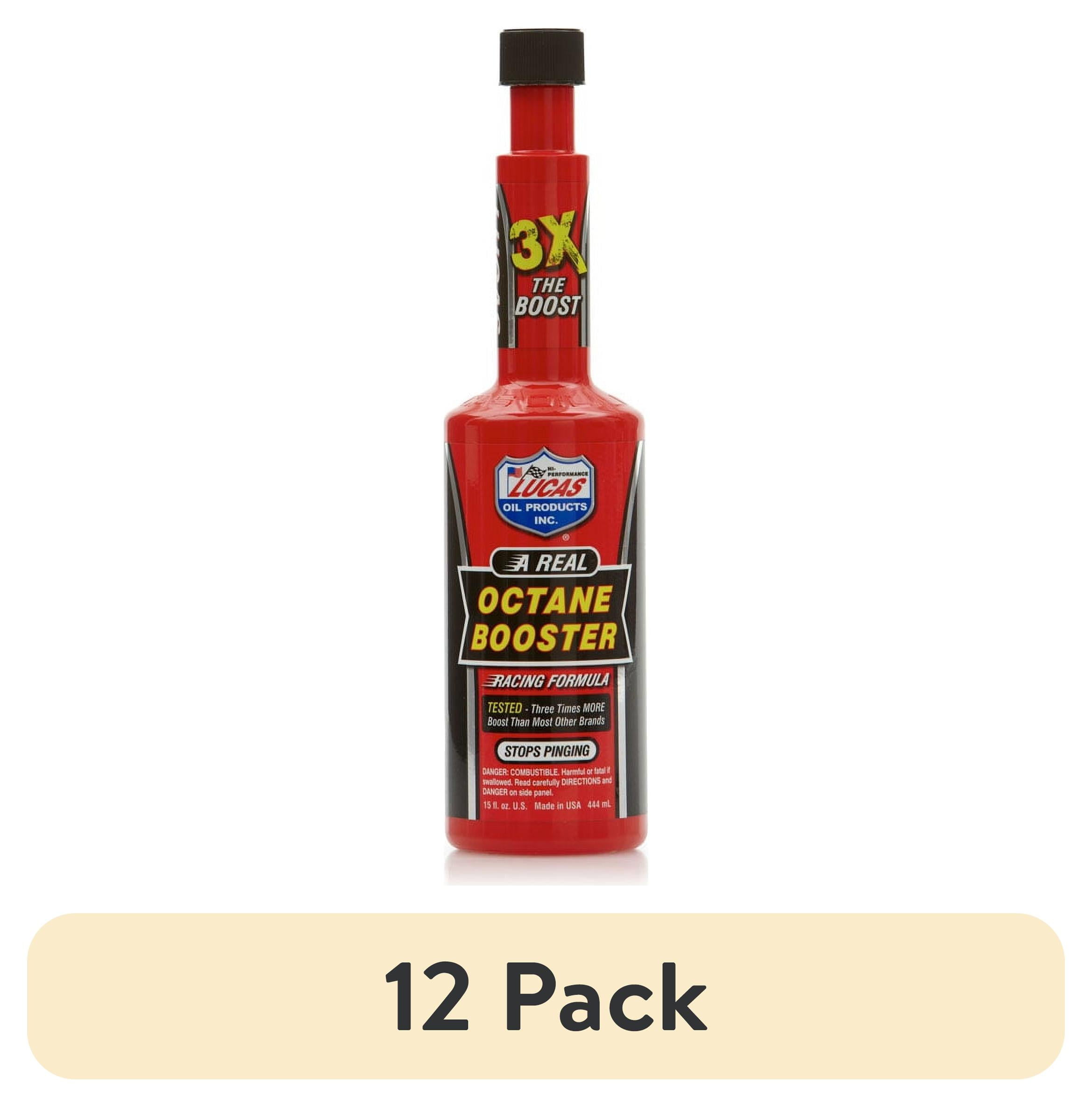 (12 pack) Lucas Oil 10026 Fuel Treatments, Octane Booster Bottle, 15 ...