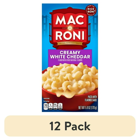 (12 pack) Mac a Roni Pasta Mix Creamy White Cheddar (5.9 oz Box ...
