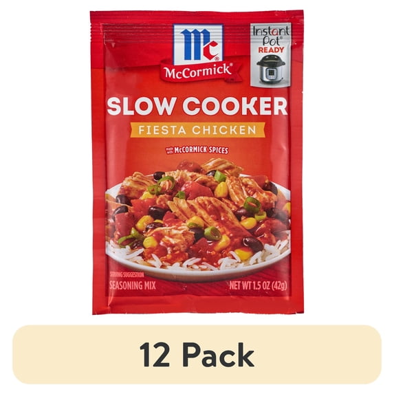 (12 pack) McCormick Slow Cooker Fiesta Chicken Seasoning Mix, 1.5 oz ...