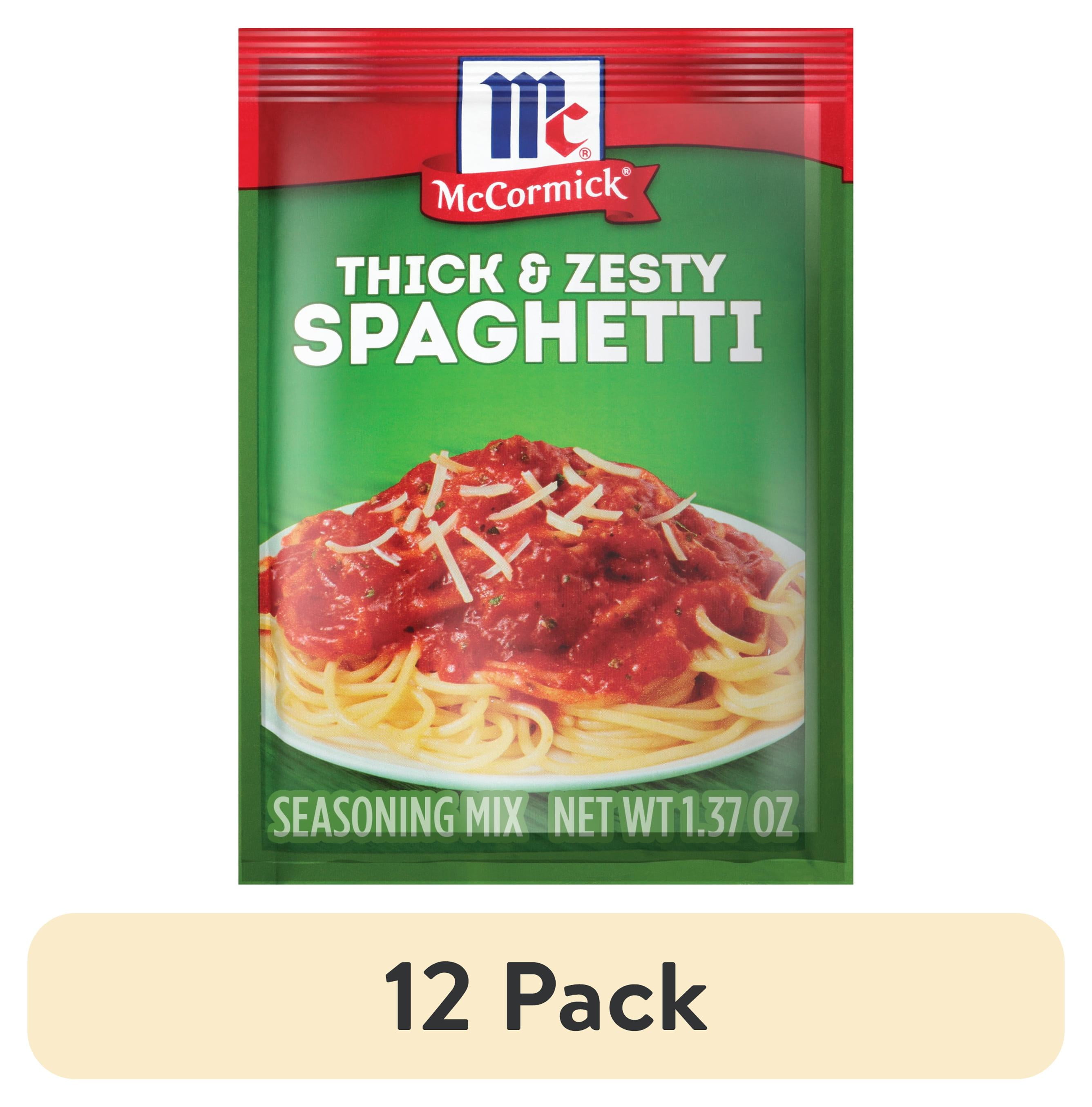 (12 pack) McCormick Thick And Zesty Spaghetti Sauce Seasoning Mix, 1.37 ...