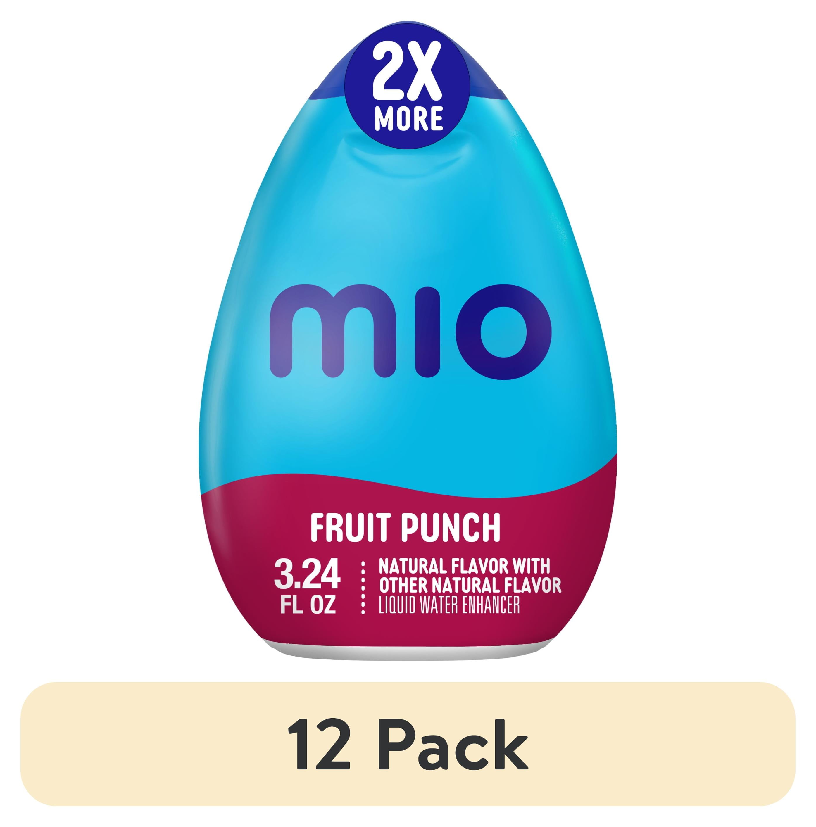 (12 pack) MiO Fruit Punch Sugar Free Water Enhancer with 2X More, 3.24 ...