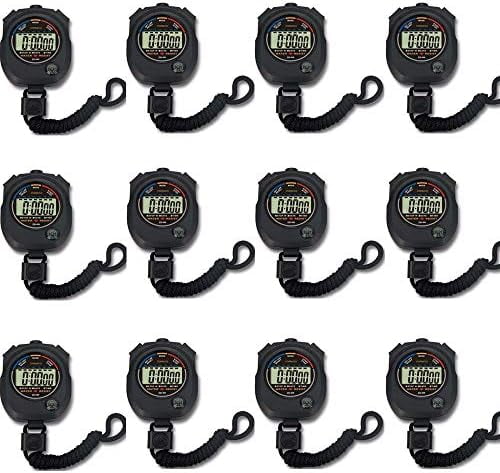 12 pack Multi-function Electronic Digital Sport Stopwatch Timer, Large ...