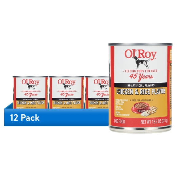 Ol' Roy Chicken and Rice Meaty Loaf Wet Dog Food, High Protein, 13.2 oz ...