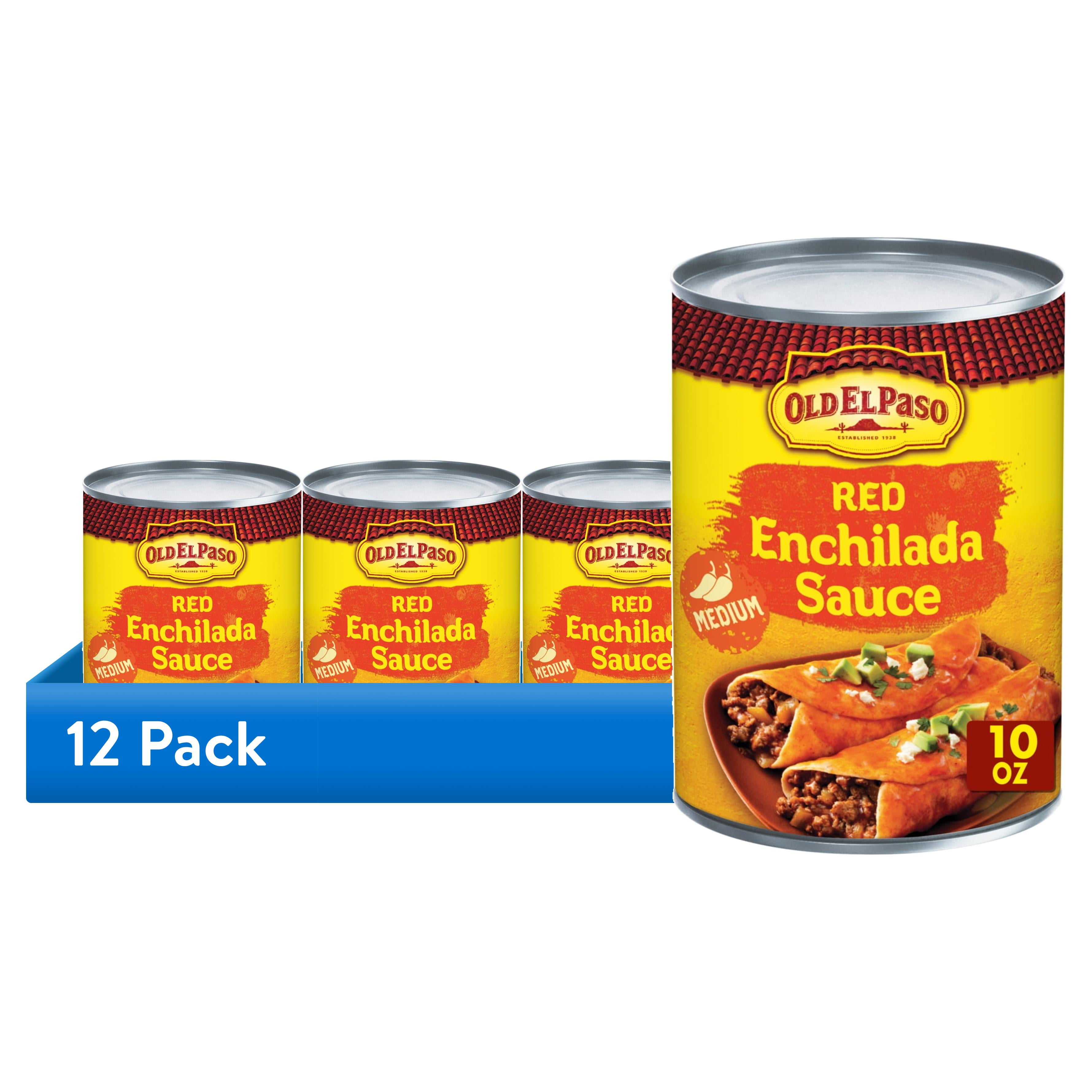 (12 pack) Old El Paso Medium Red Enchilada Sauce, Meal Prep, 10 oz ...