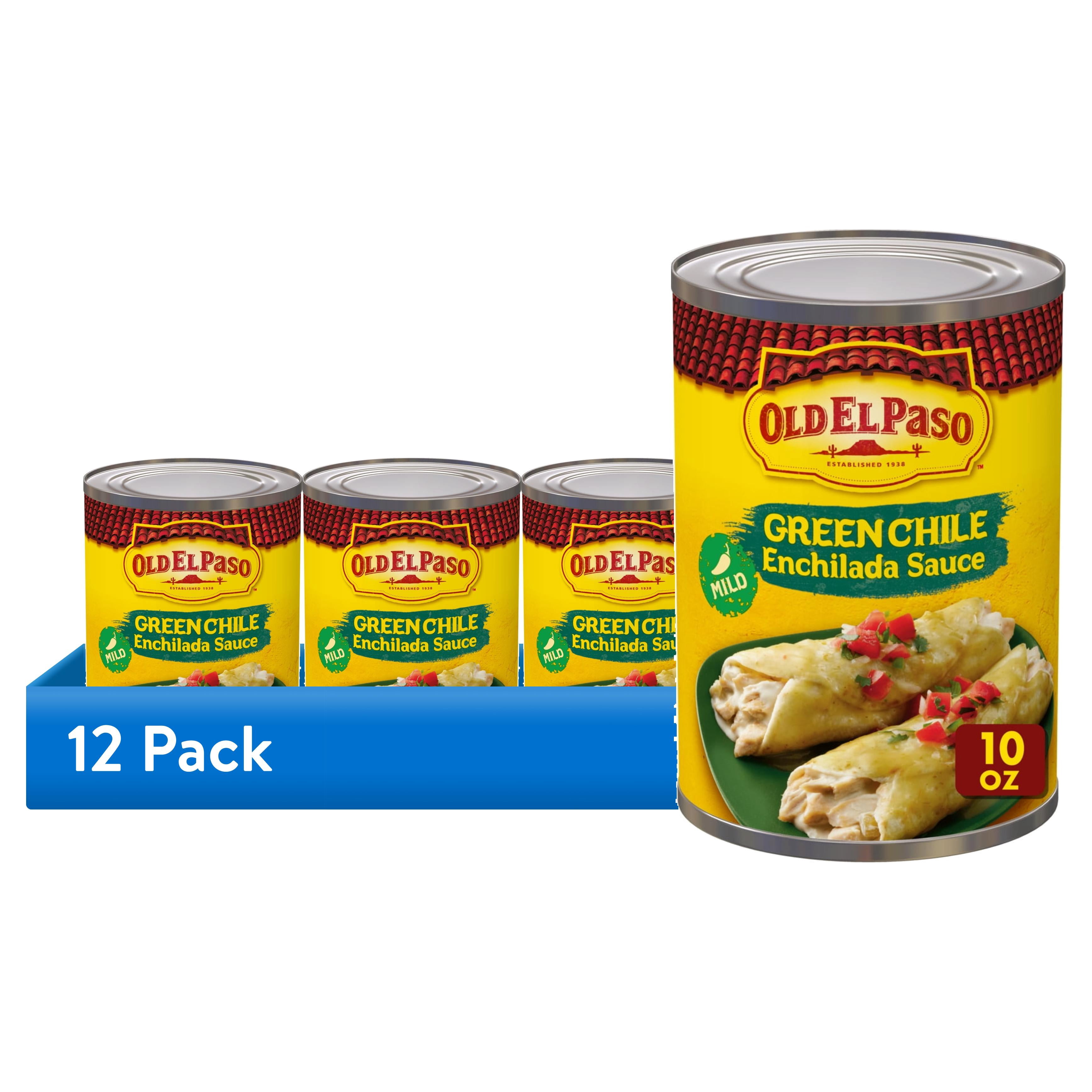 (12 pack) Old El Paso Mild Green Chile Enchilada Sauce, Meal Prep, 10 ...