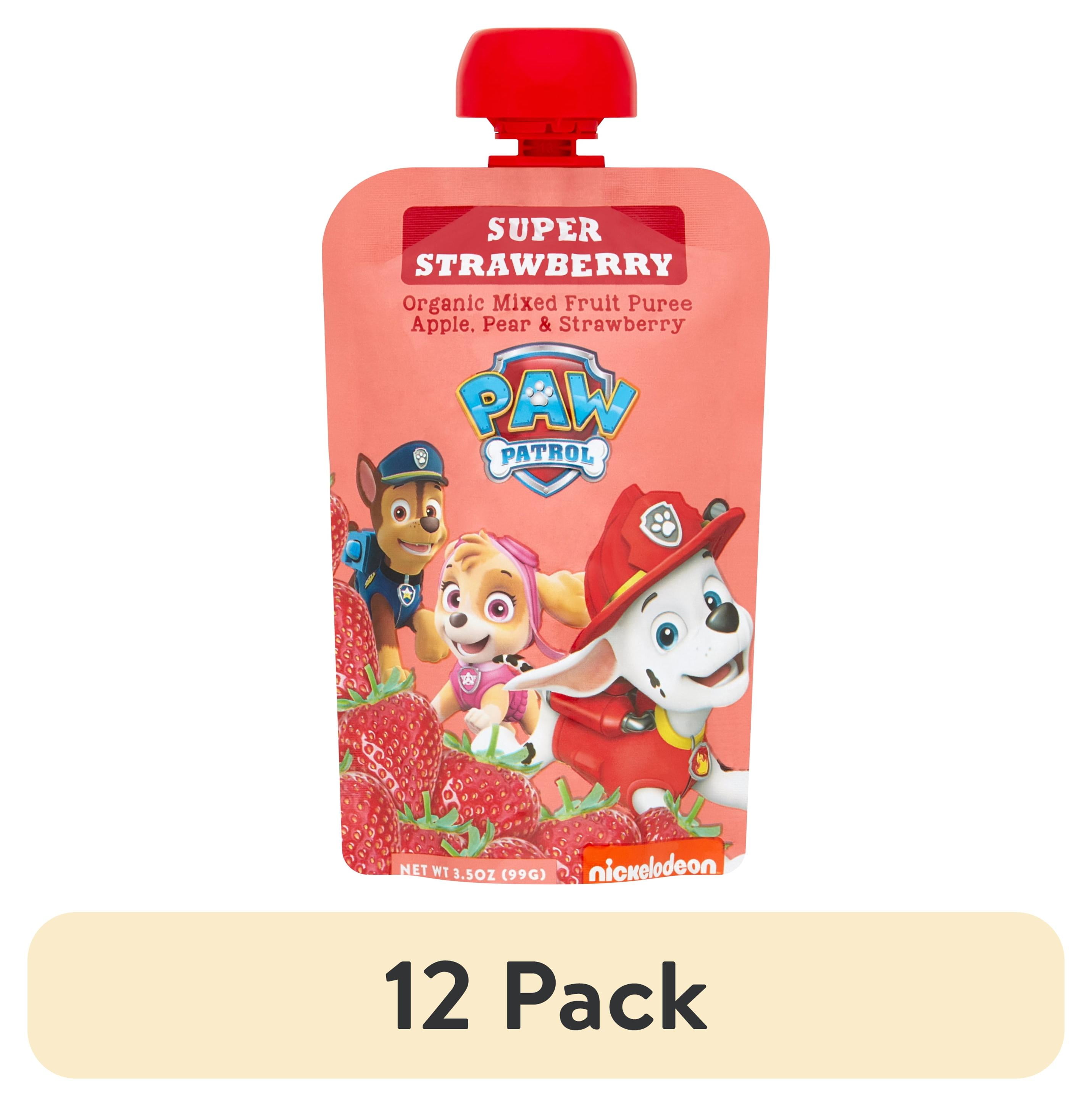(12 pack) PAW Patrol Super Strawberry Organic Mixed Fruit Puree, 3.5 oz ...