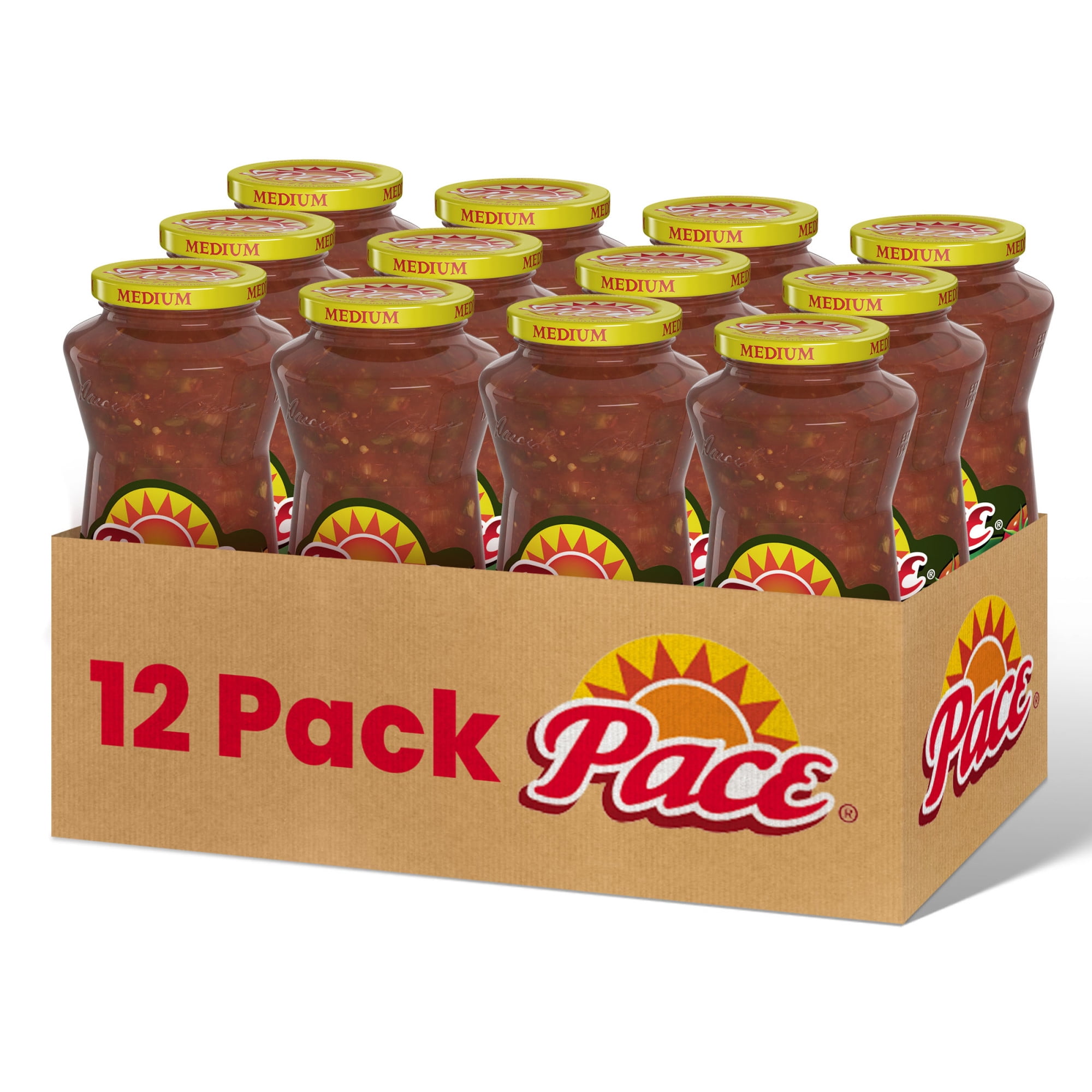 (12 pack) Pace Chunky Medium Salsa, 16 oz Jar - Walmart.com