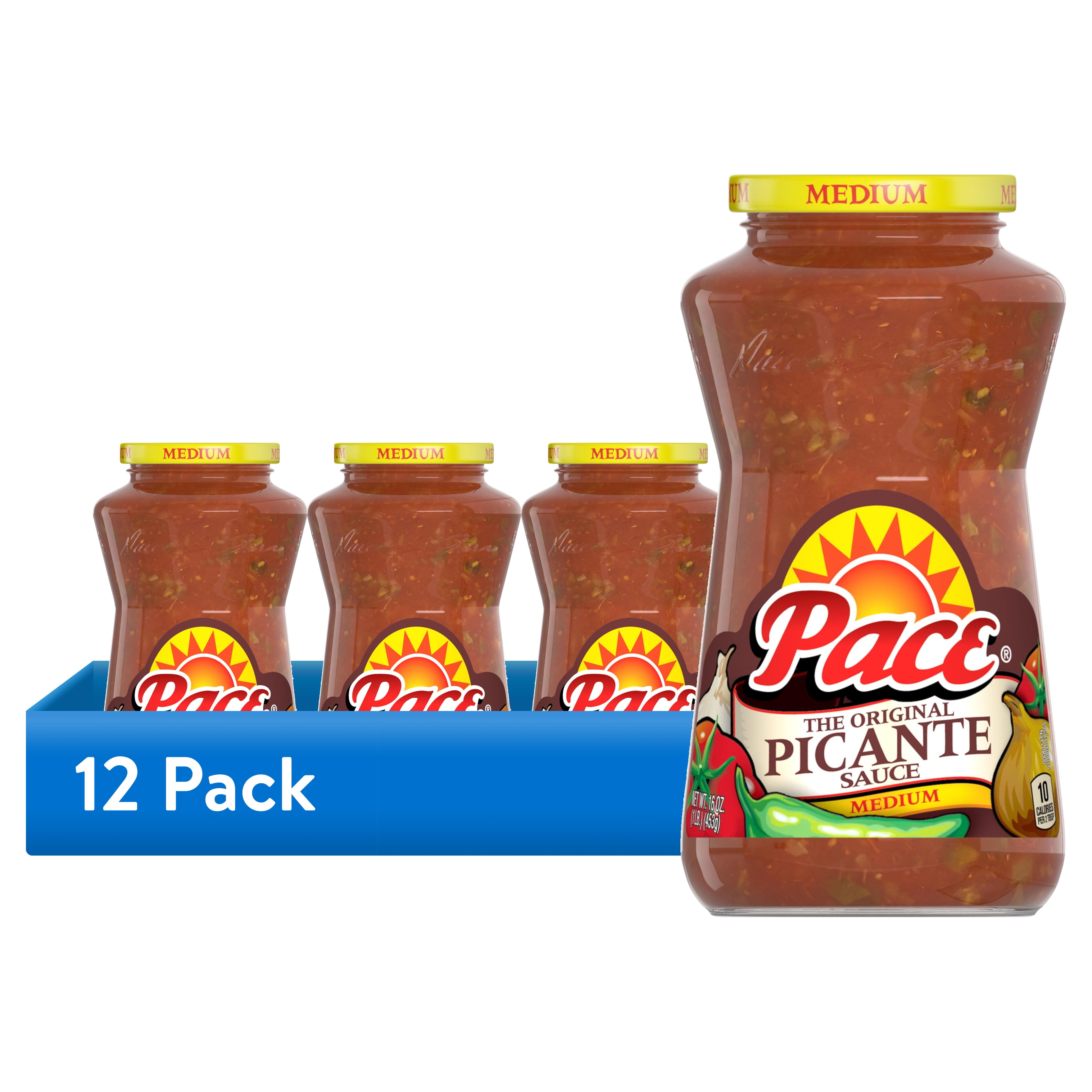 (12 pack) Pace Medium Picante Sauce, 16 oz Jar - Walmart.com