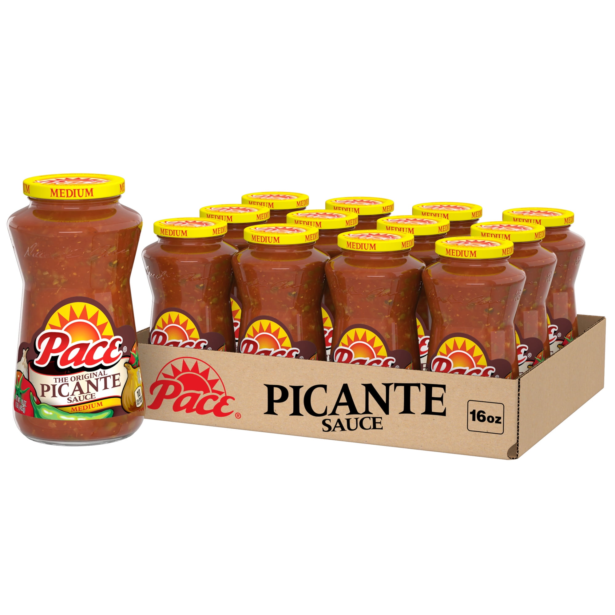 (12 pack) Pace Medium Picante Sauce, 16 oz Jar - Walmart.com