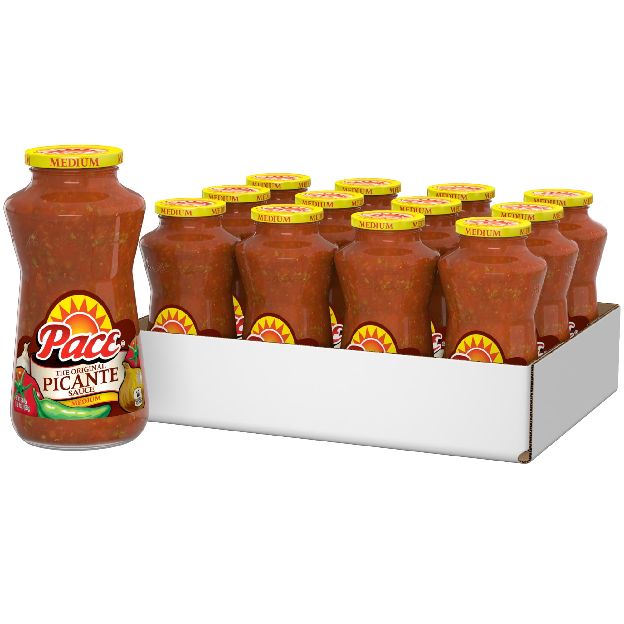 (12 pack) Pace Medium Picante Sauce, 24 oz Jar - Walmart.com