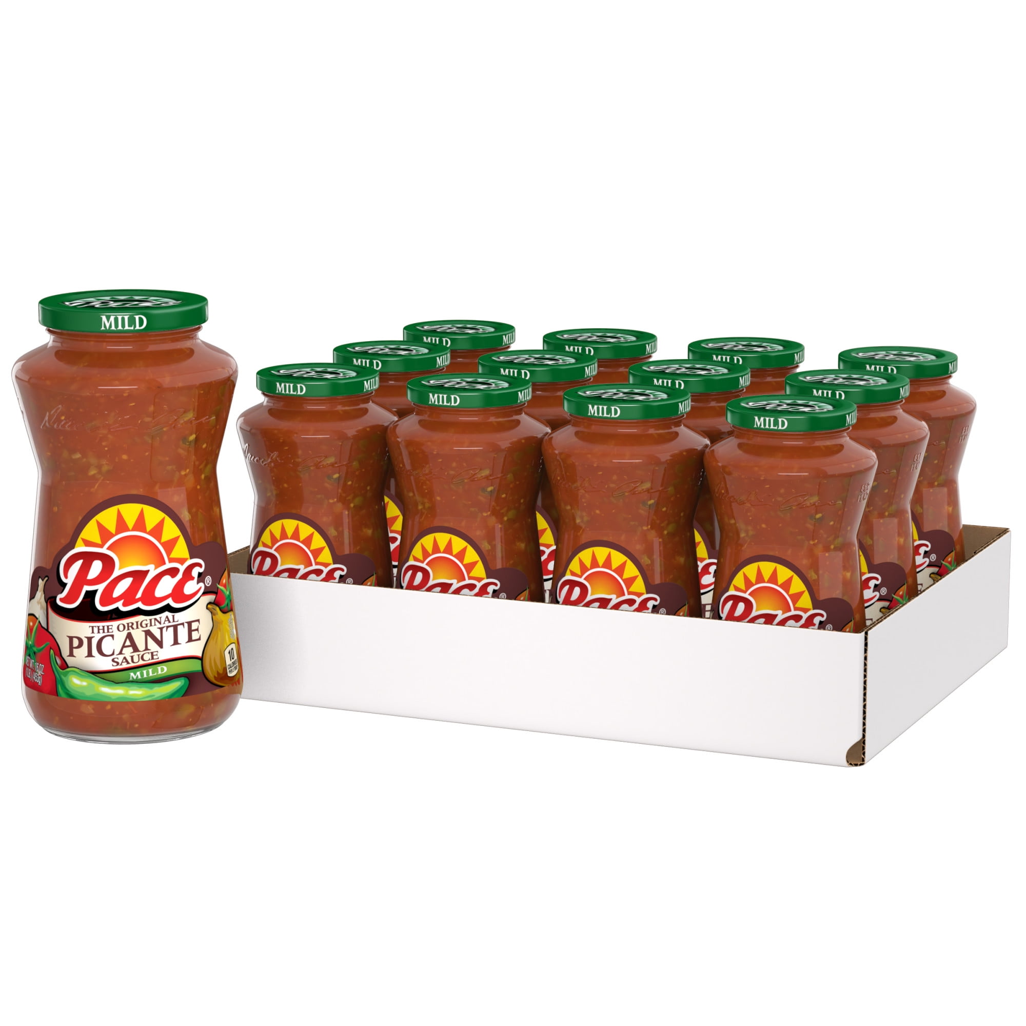 (12 pack) Pace Mild Picante Sauce, 16 oz Jar - Walmart.com