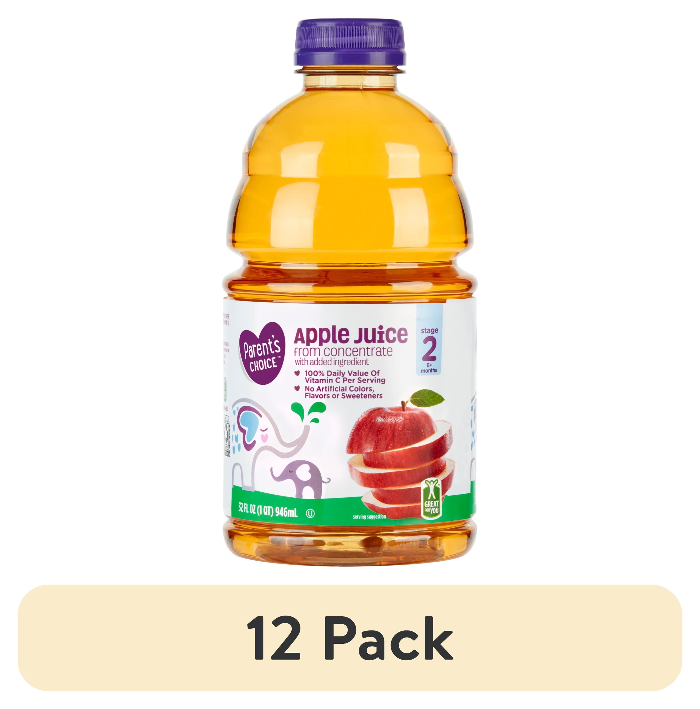 (12 pack) Parent's Choice Juice Apple 32oz - Walmart.com