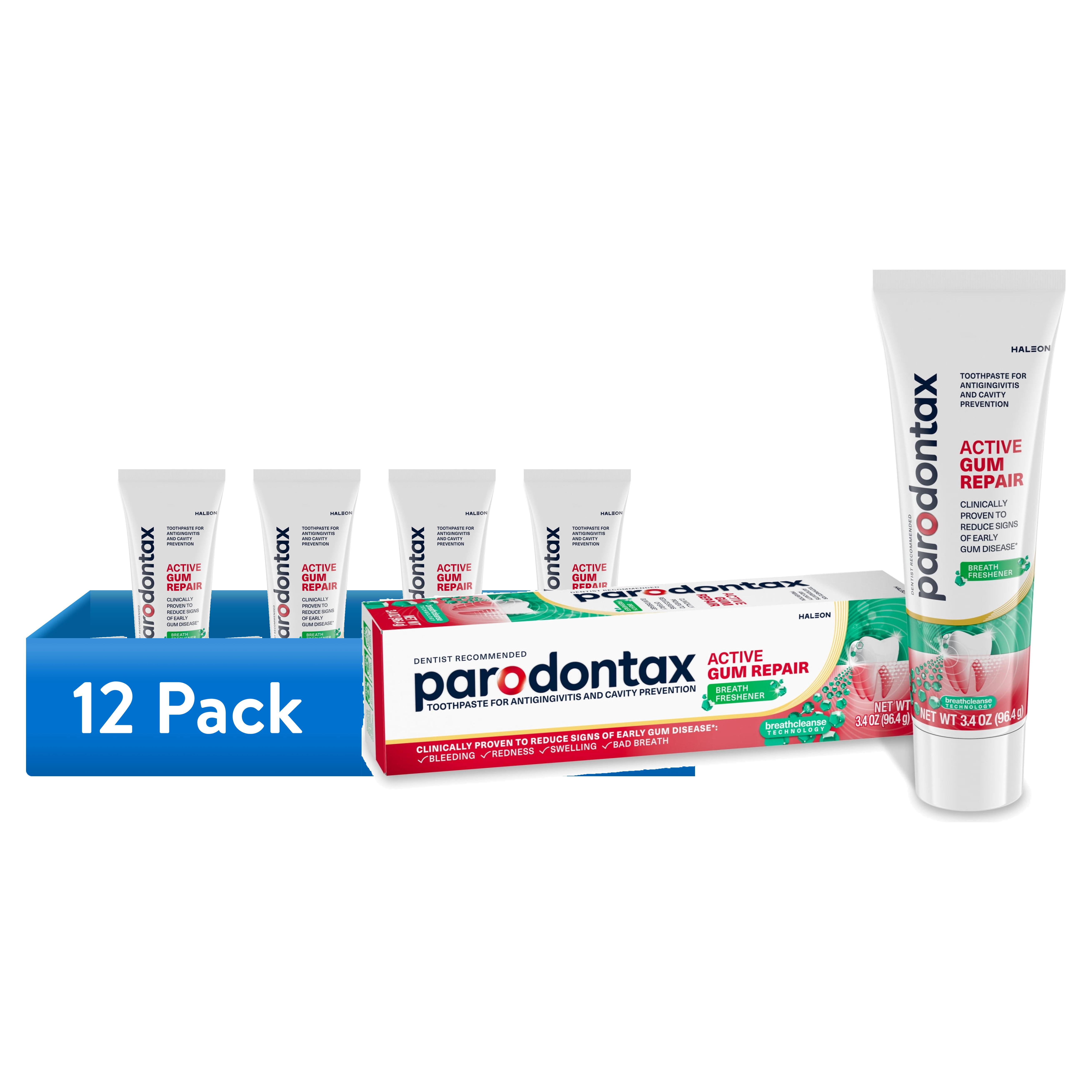 (12 pack) Parodontax Active Gum Repair Breath Freshener Toothpaste, 3.4 ...