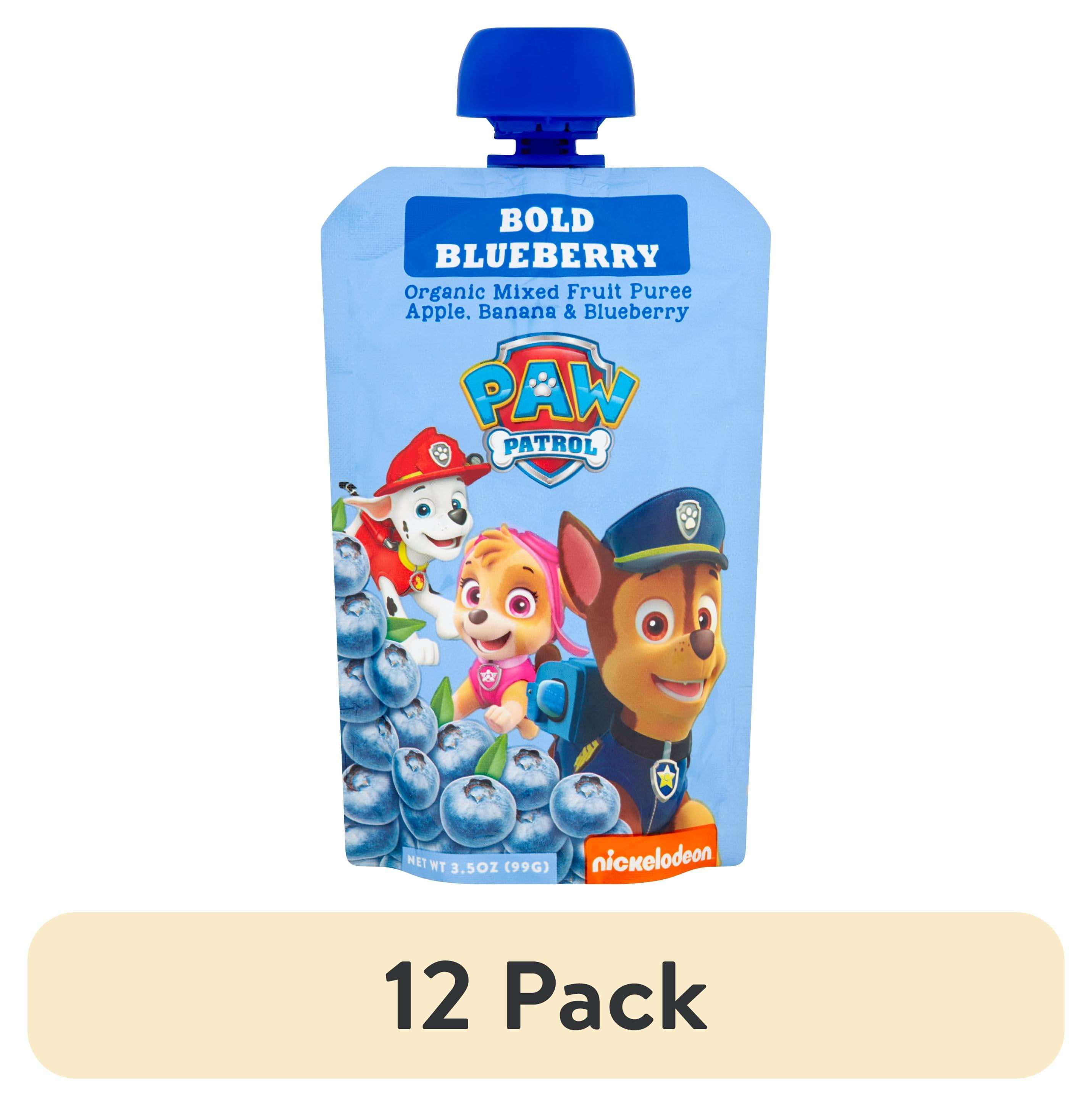 (12 pack) Paw Patrol Bold Blueberry Organic Mixed Fruit Puree, 3.5 oz ...