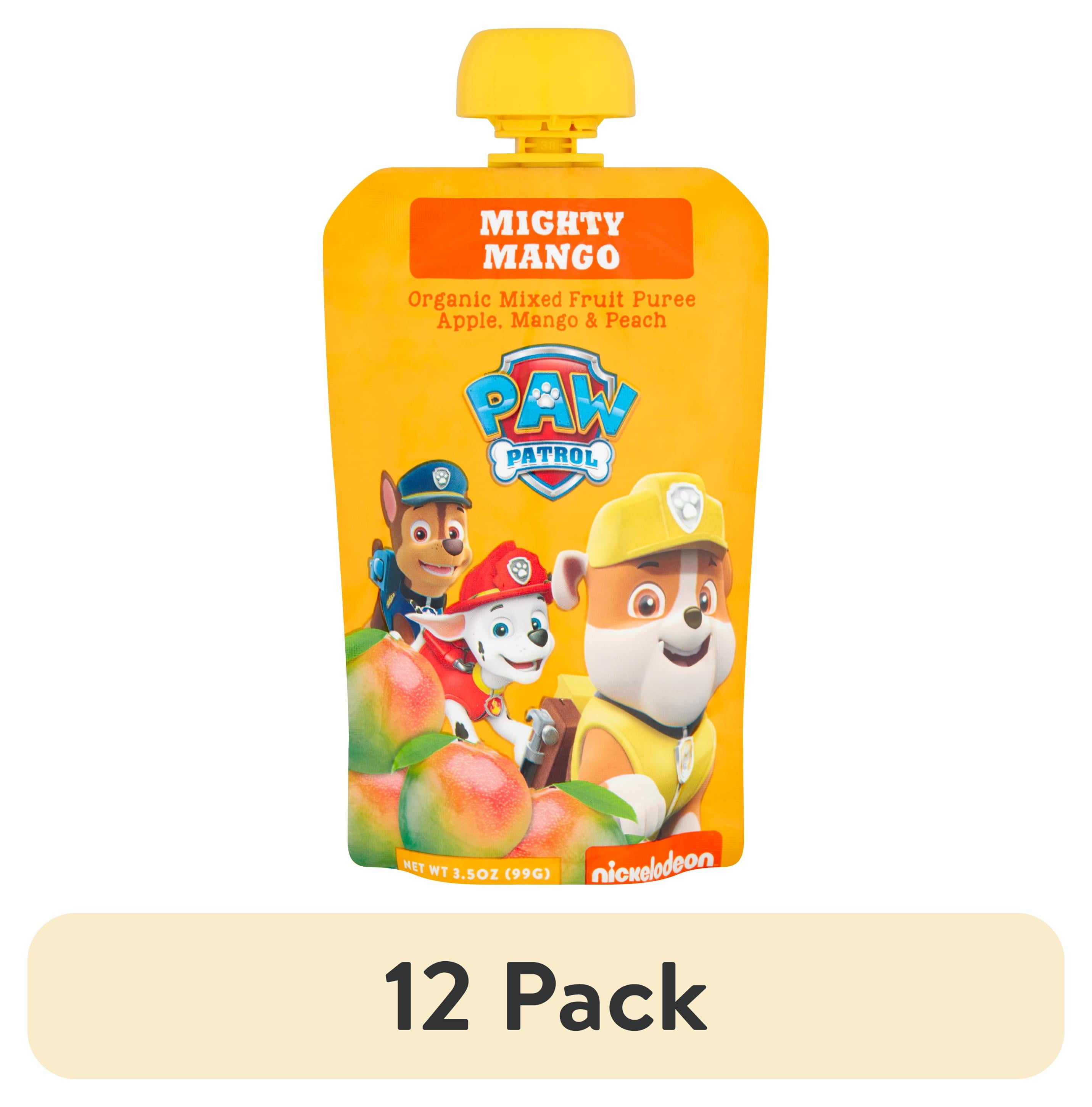 (12 pack) Paw Patrol Mighty Mango Organic Mixed Fruit Puree, 3.5 oz ...