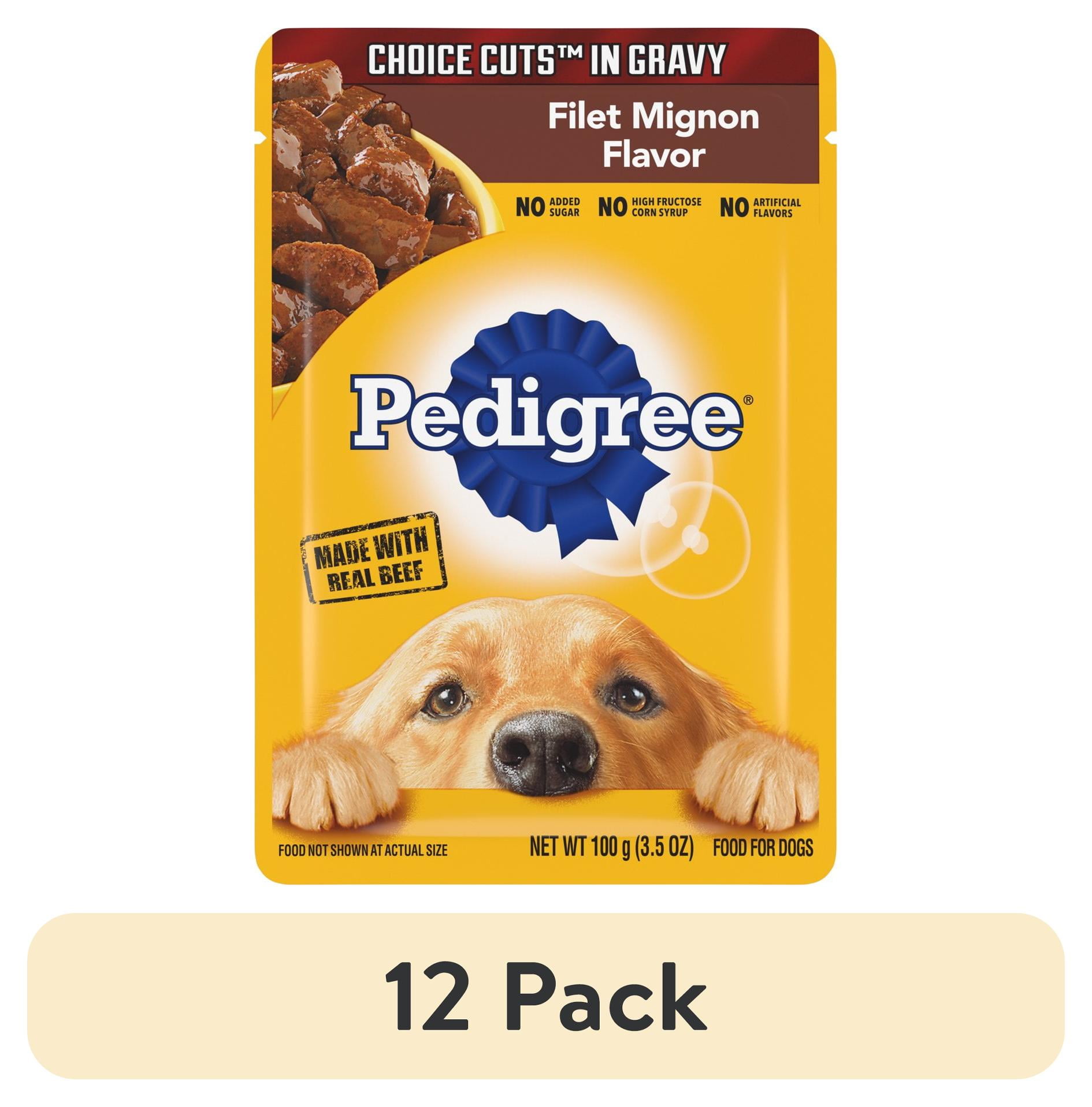 (12 pack) Pedigree Choice Cuts In Gravy Adult Soft Wet Dog Food Filet ...