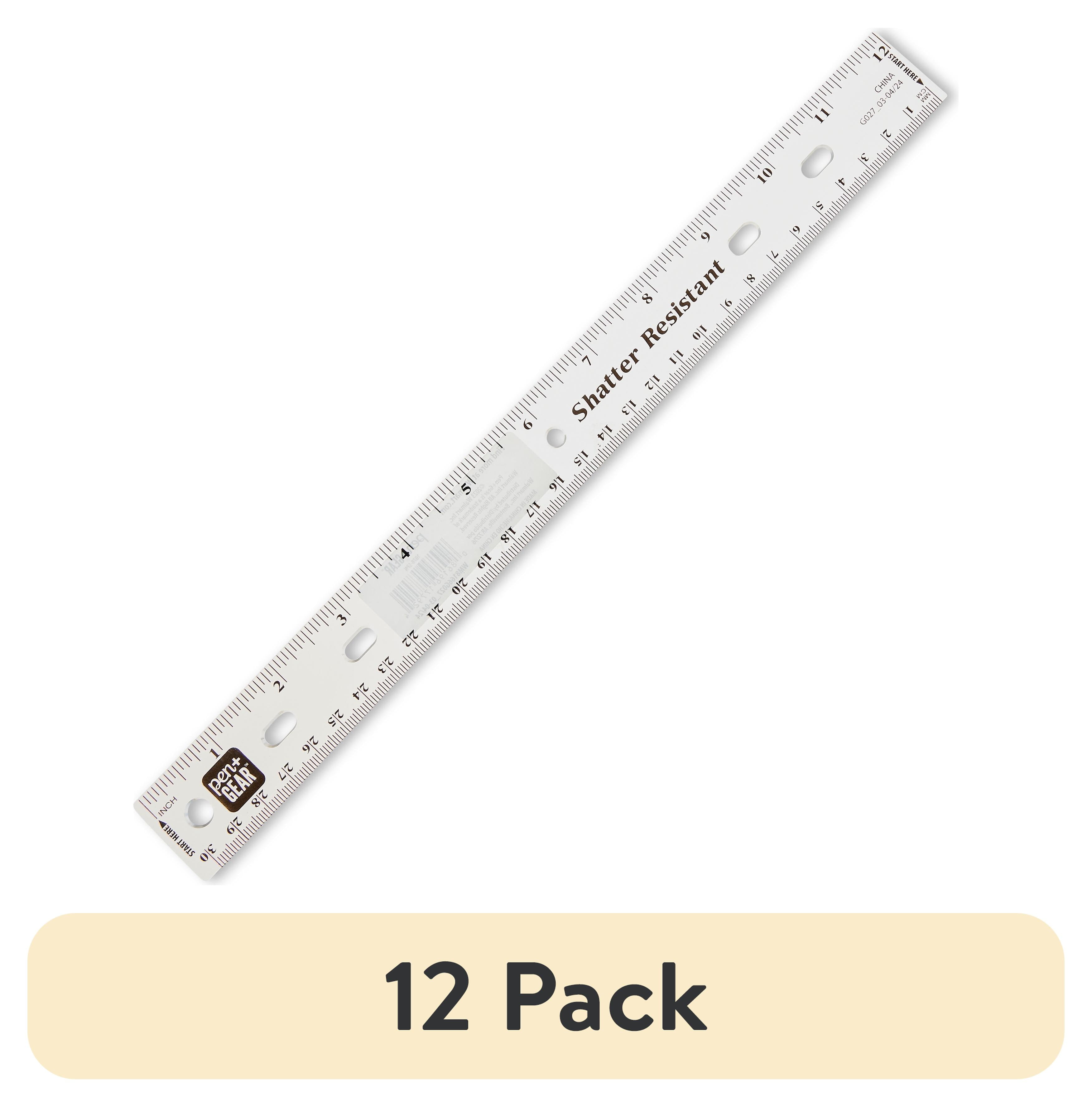 (12 pack) Pen+Gear 12" Plastic Ruler – Clear, Bulk pack Available ...