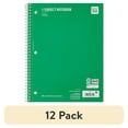 (12 pack) Pen + Gear Wide Ruled 1-Subject Notebook, 10.5” x 8”, Green ...