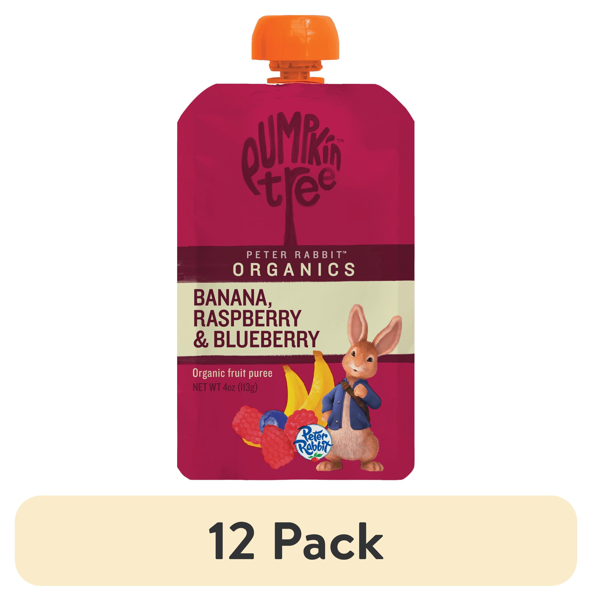 (12 pack) Peter Rabbit Banana, Raspberry & Blueberry Organic Fruit ...