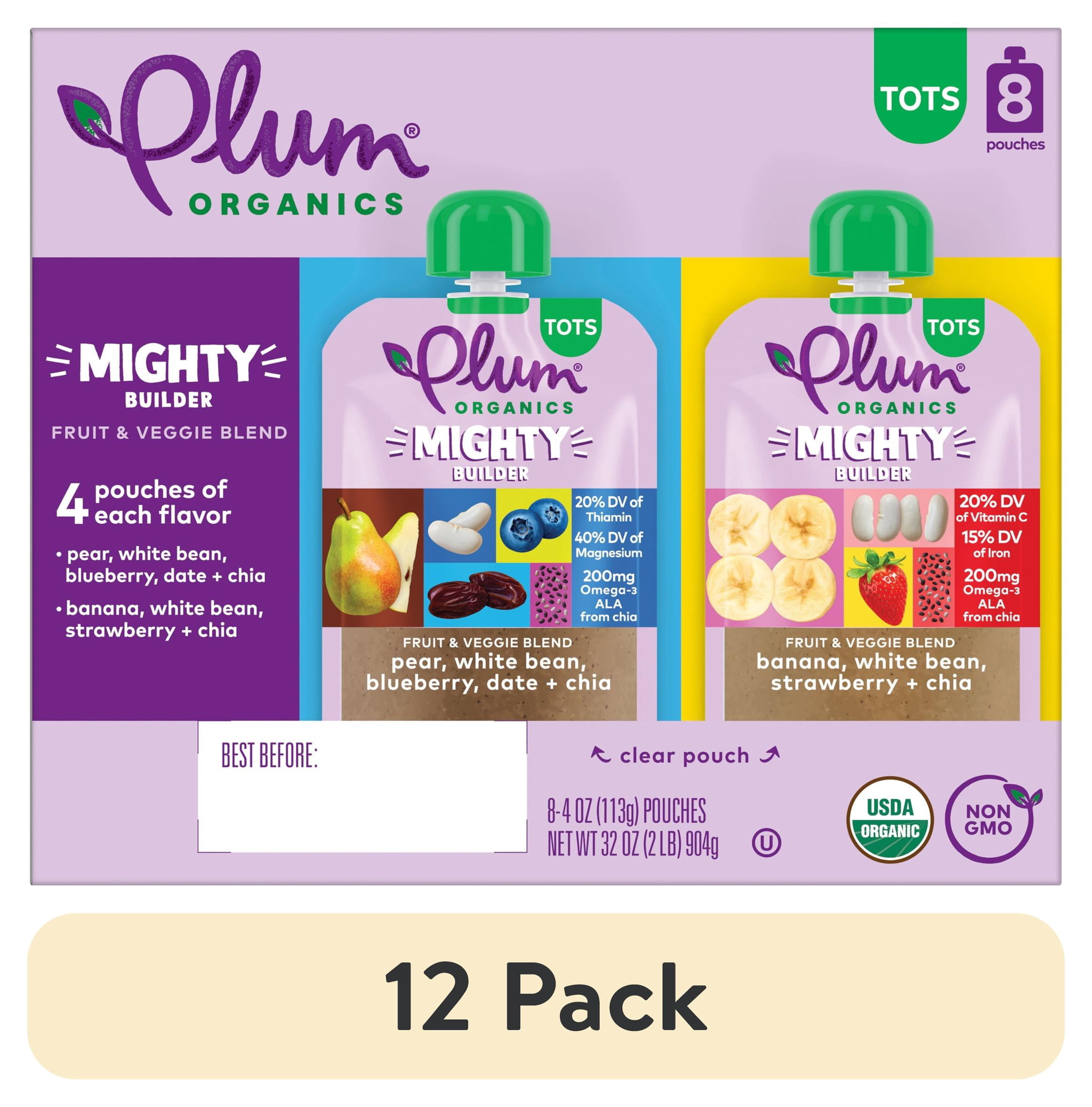 (12 pack) Plum Organics® Tots Mighty Builder Fruit & Veggie Blend Pear ...